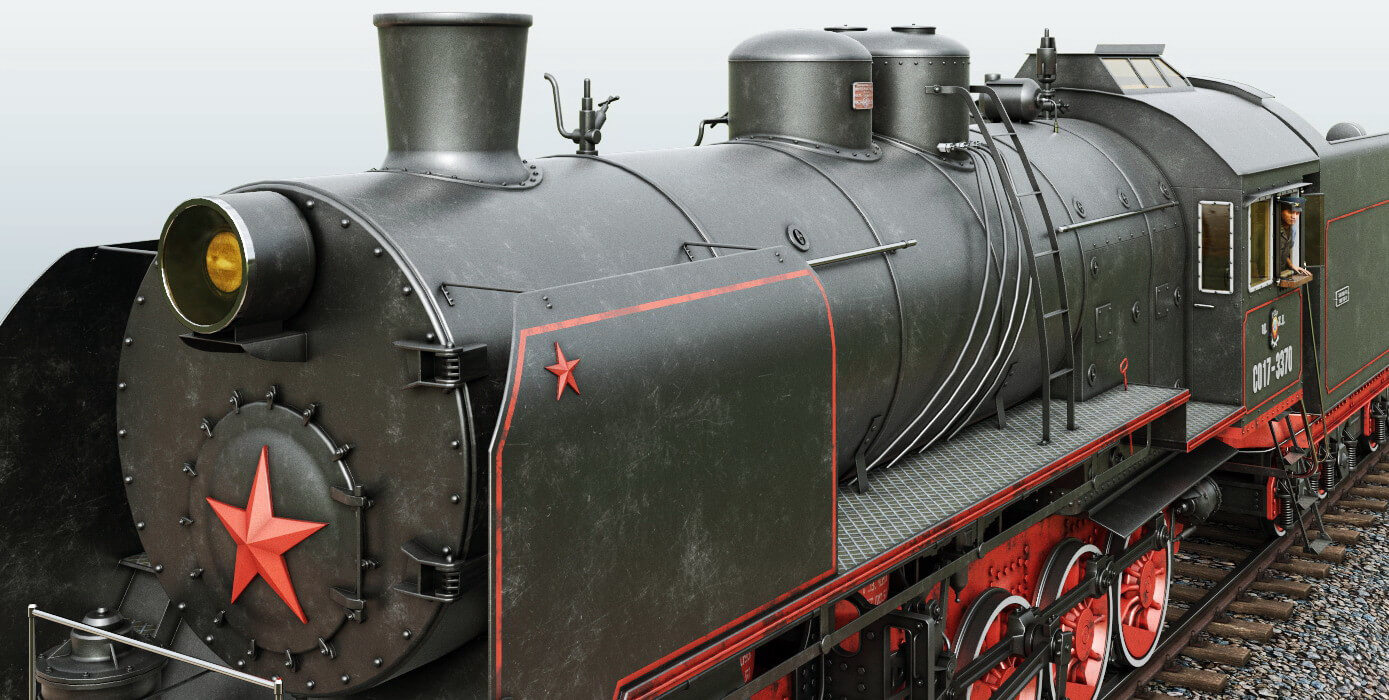 Soviet Steam Locomotive SO-17 3D Model by be-gemot