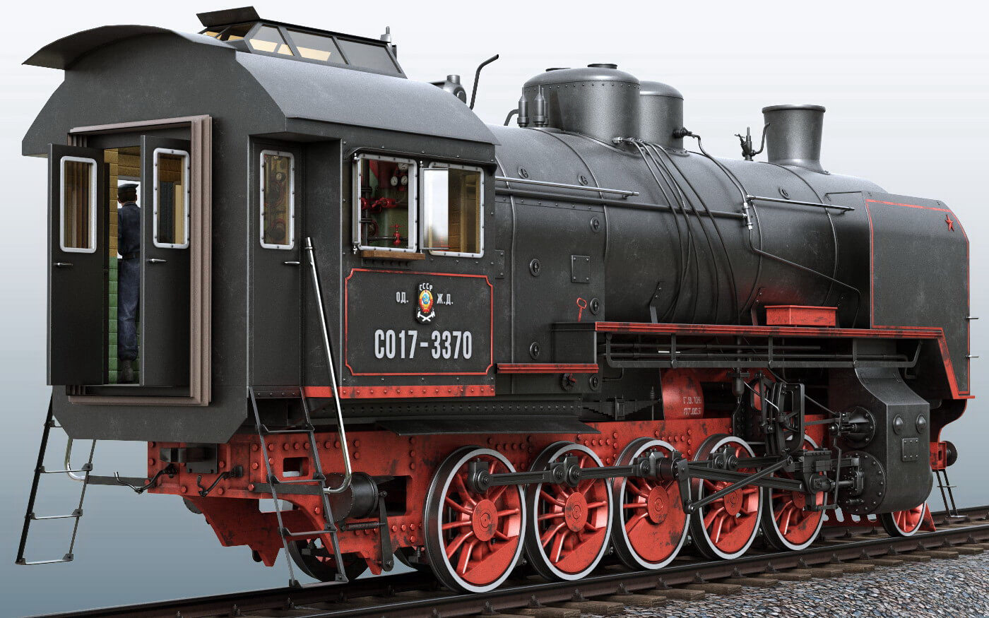 Soviet Steam Locomotive SO-17 3D Model by be-gemot