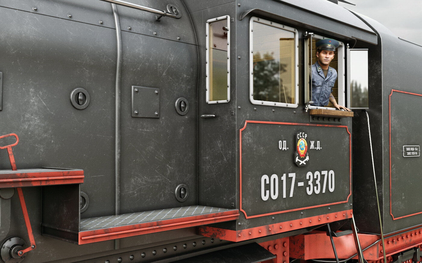 Soviet Steam Locomotive SO-17 3D Model by be-gemot