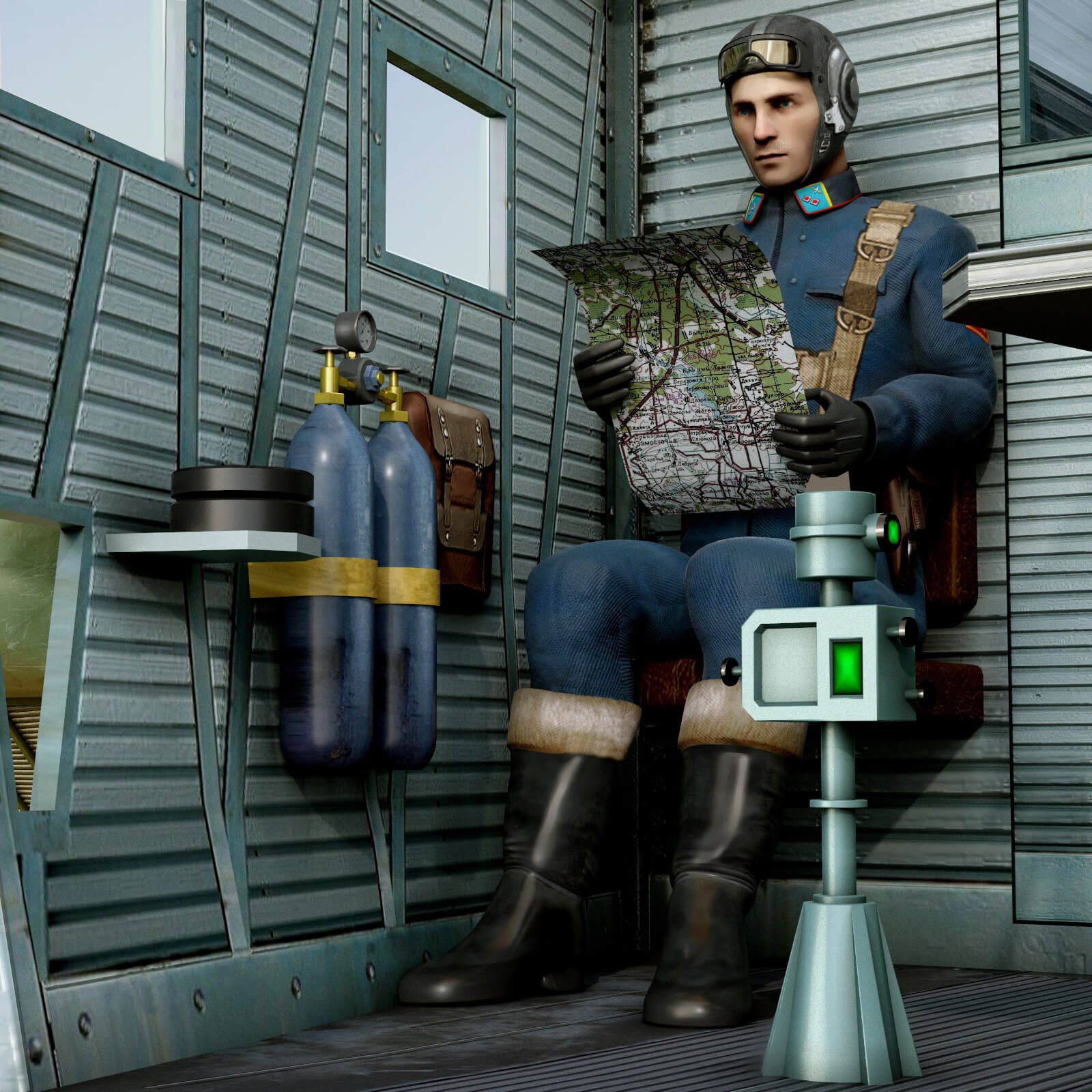 TB-3 (With 4 Engines M17) 3D Model by be-gemot