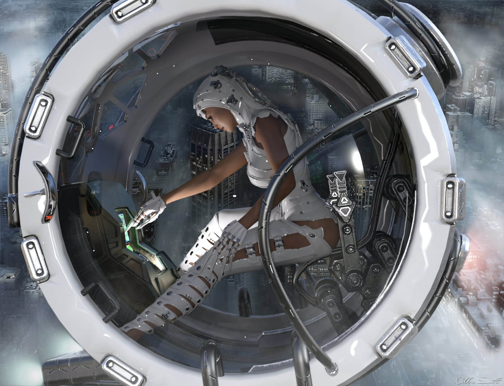 Autopilot Engaged 3D Render, Digital Art by beachlegs