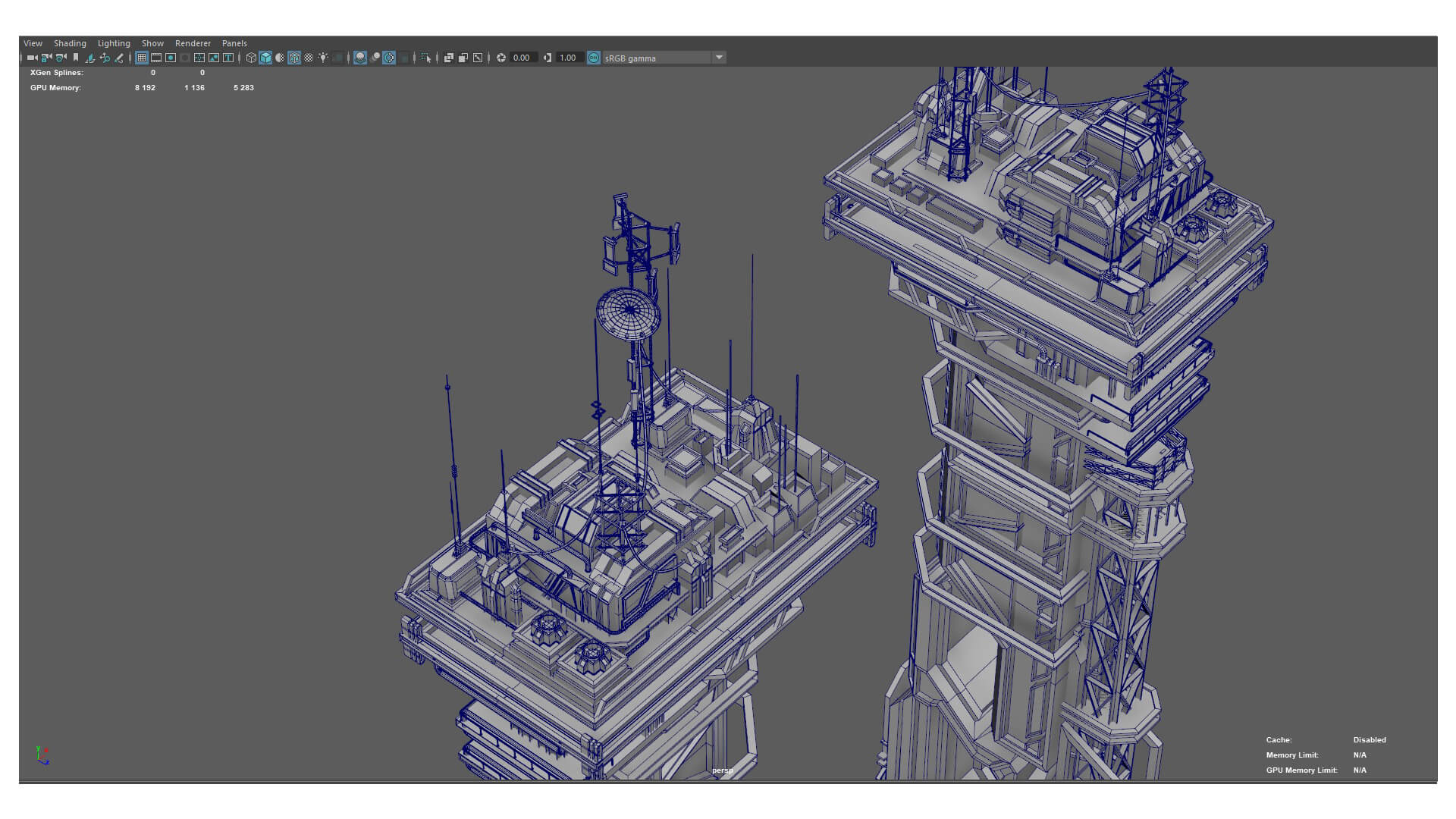 115 Sci-Fi Kitbash Parts and 7 Unique Sci-Fi Buildings 3D Model by Bearg