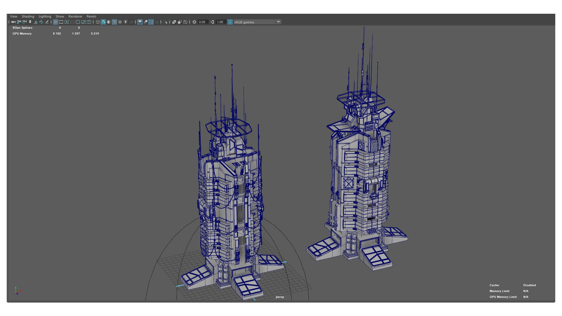 115 Sci-Fi Kitbash Parts and 7 Unique Sci-Fi Buildings 3D Model by Bearg