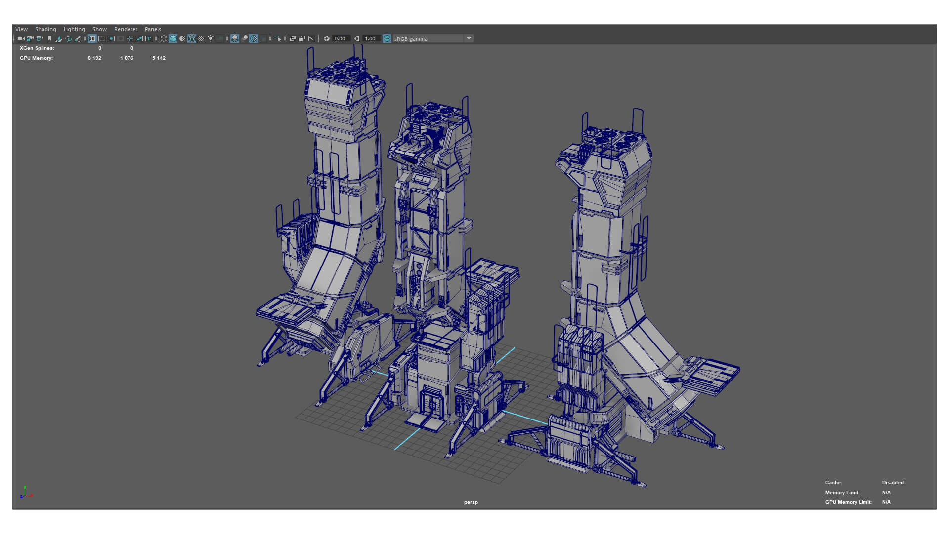 115 Sci-Fi Kitbash Parts and 7 Unique Sci-Fi Buildings 3D Model by Bearg