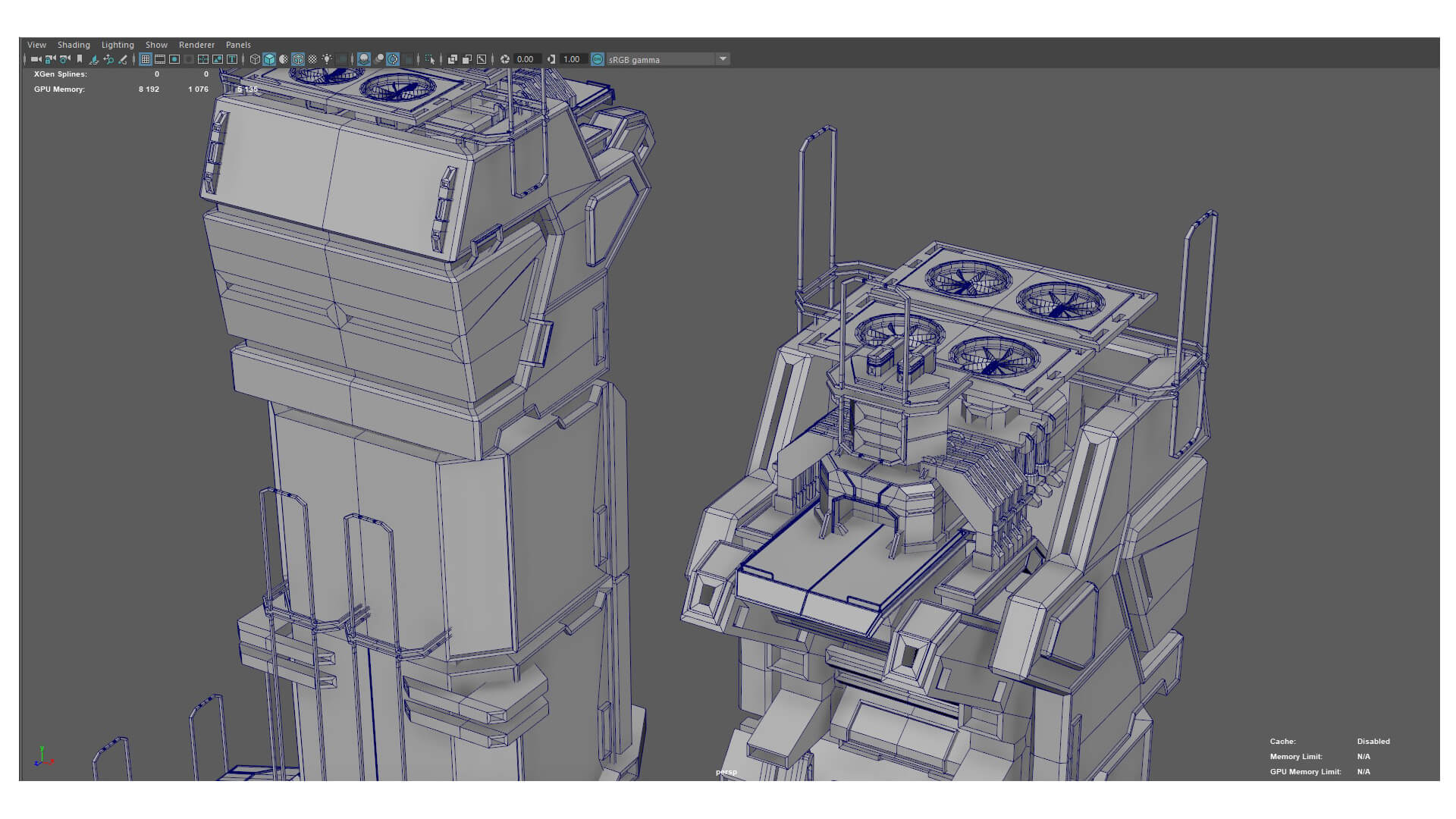 Sci-Fi Building Construction Module 3D Model by Bearg