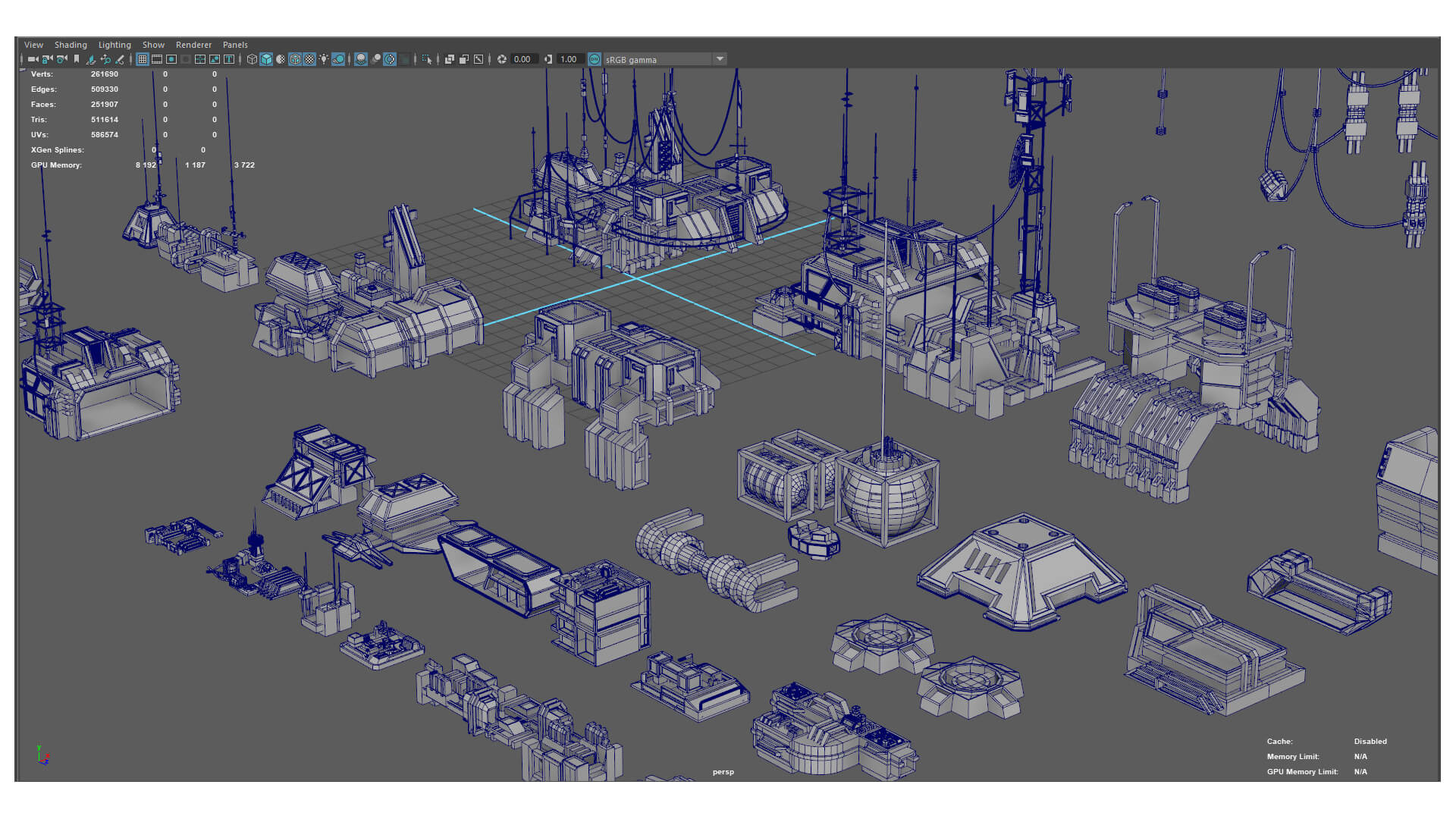Sci-Fi Building Dressing Kitbash Pack 3D Model by Bearg