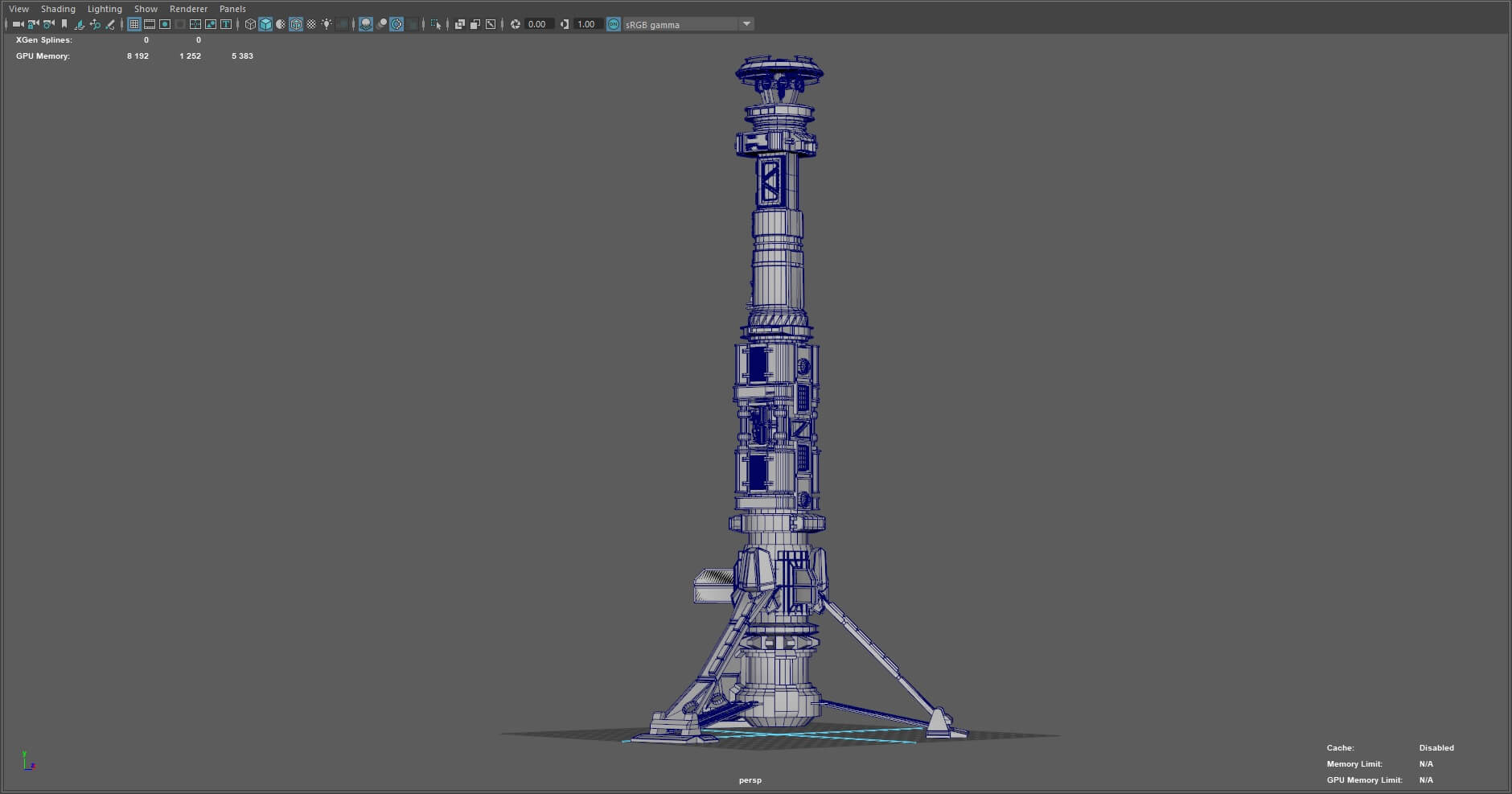 Sci-Fi Buildings Rocket Tower Skyscraper Low Poly 3D Model by Bearg