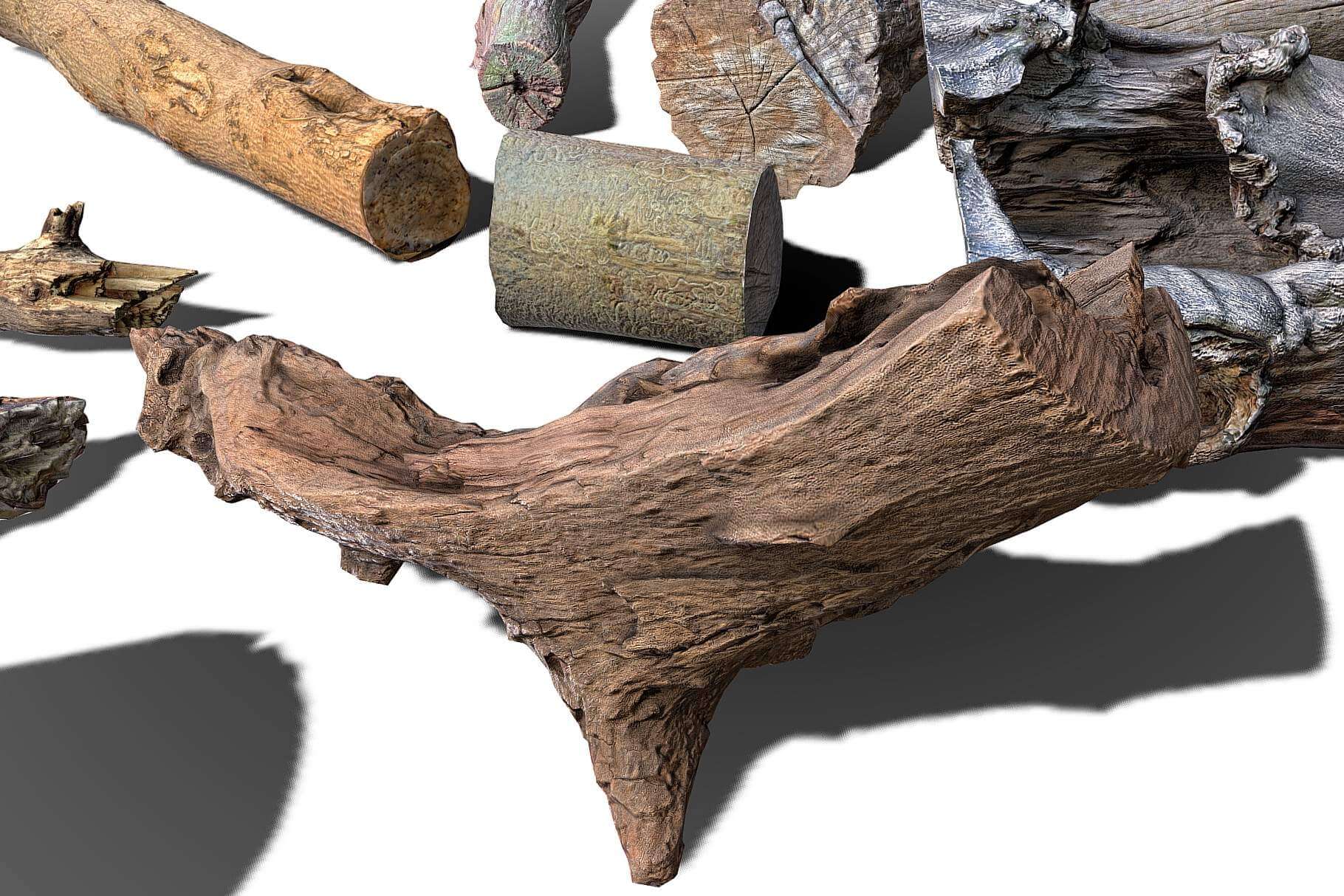 13 Tree Logs - 3D Model by Beatheart