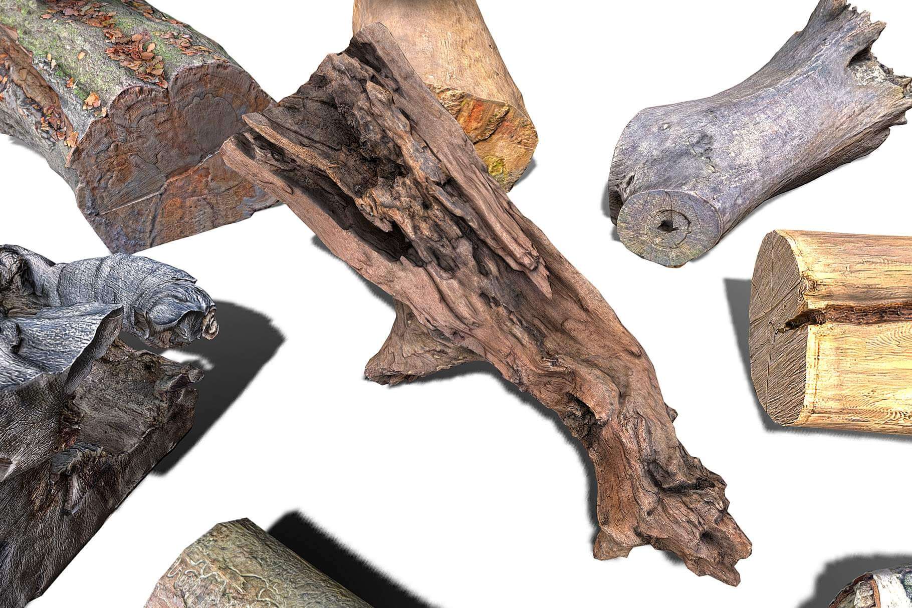 13 Tree Logs - 3D Model by Beatheart