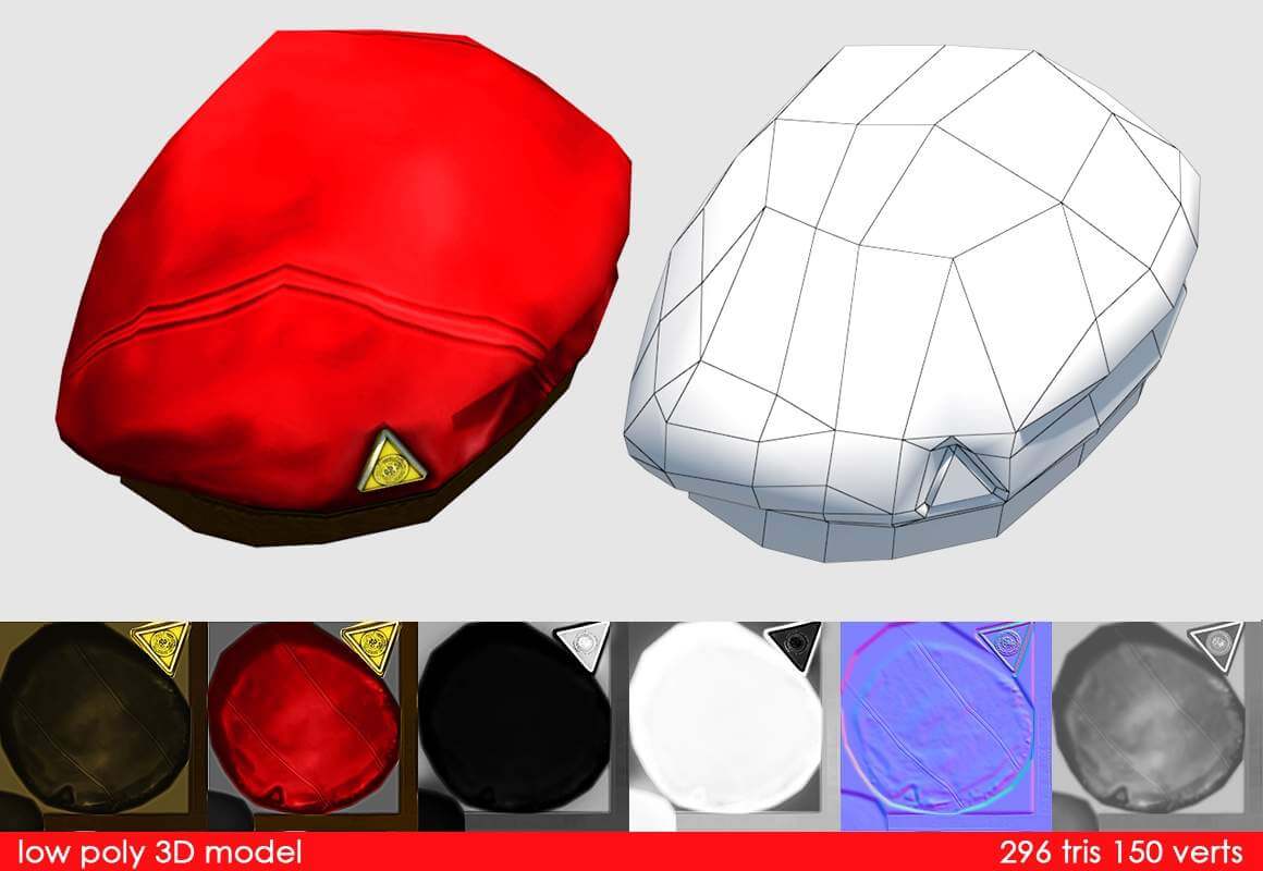 Beret - 3D Model by Beatheart