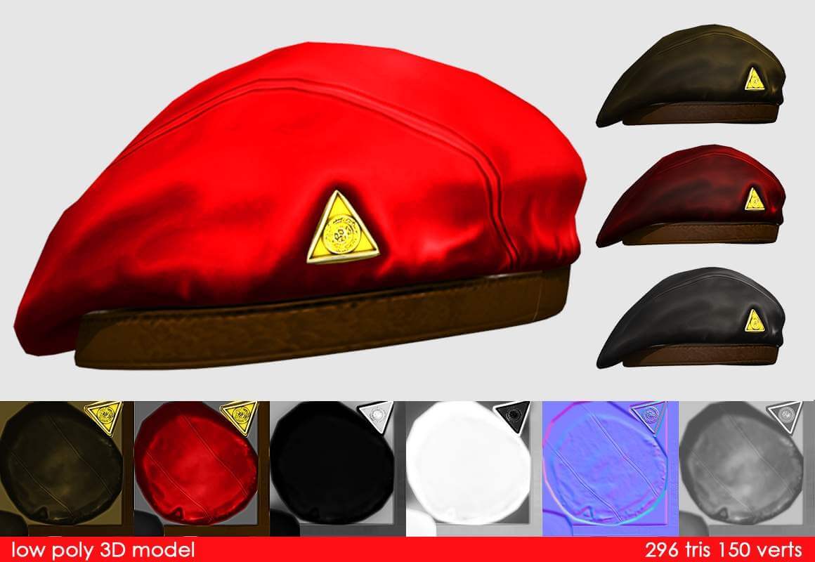 Beret - 3D Model by Beatheart