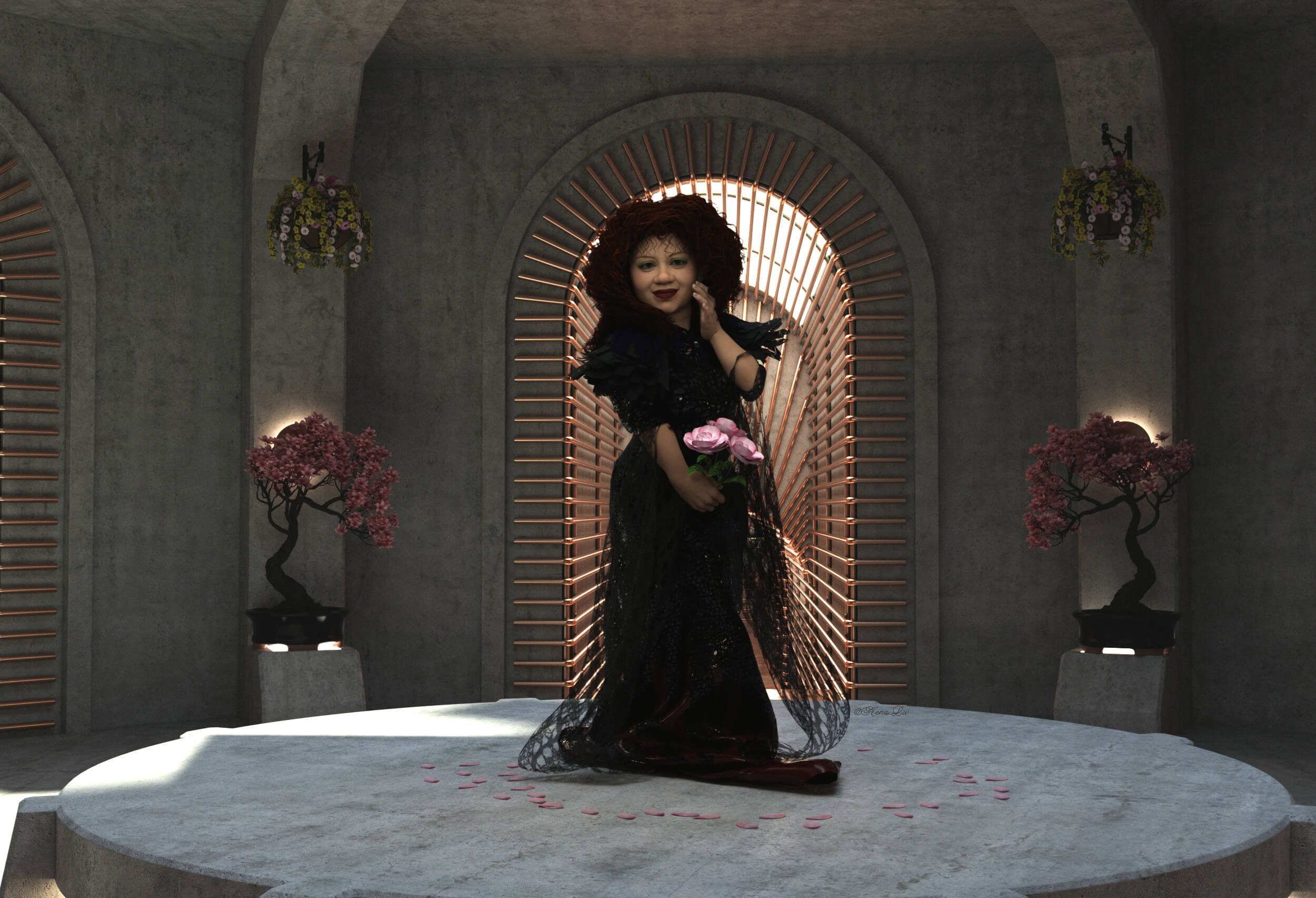 Photo Shooting Crow Dress 3D Render by Beautiful Misfits