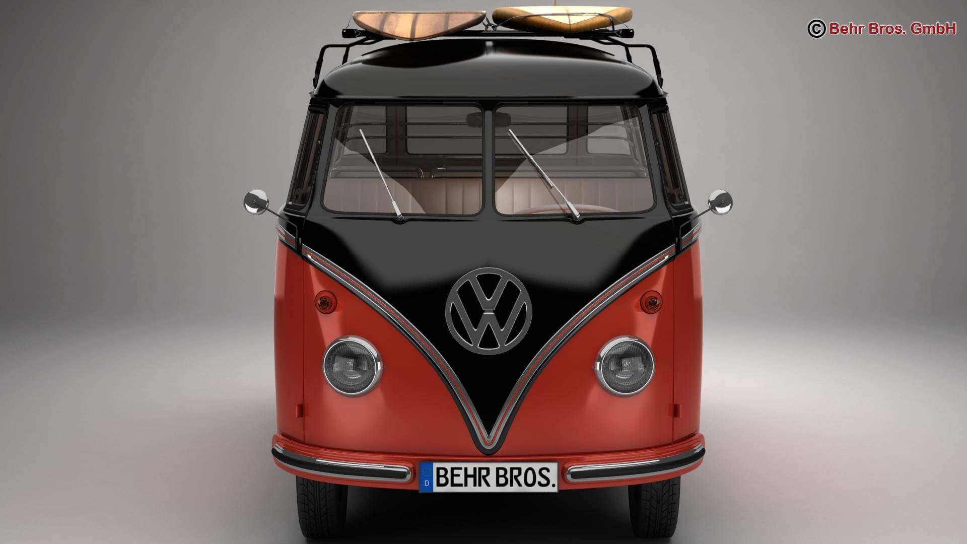 1959 Volkswagen T1 Samba (with accessories) - 3D Model by Behr Bros