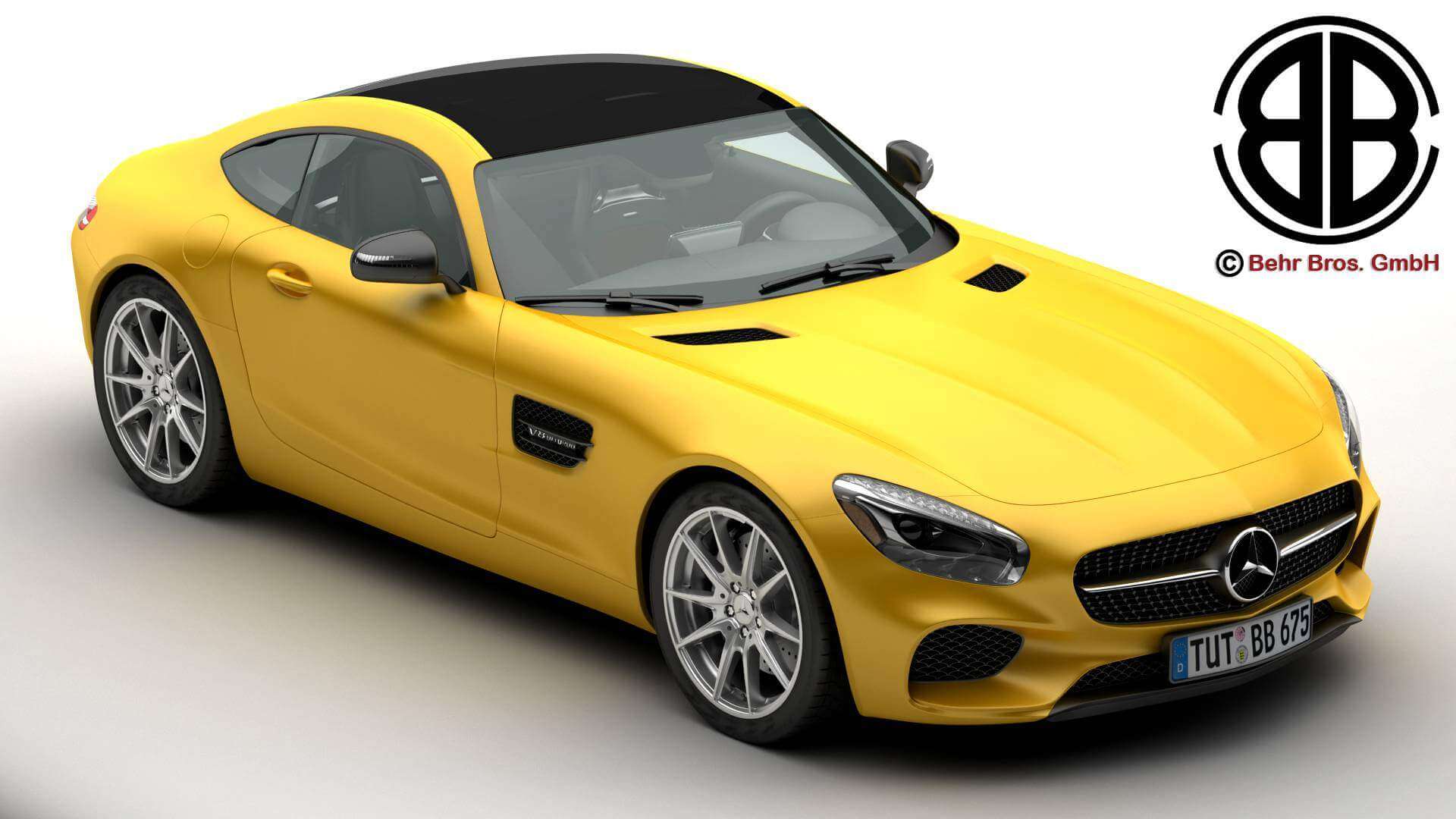 2015 Mercedes AMG GT 2015 (EU and US versions) - 3D Model by Behr Bros