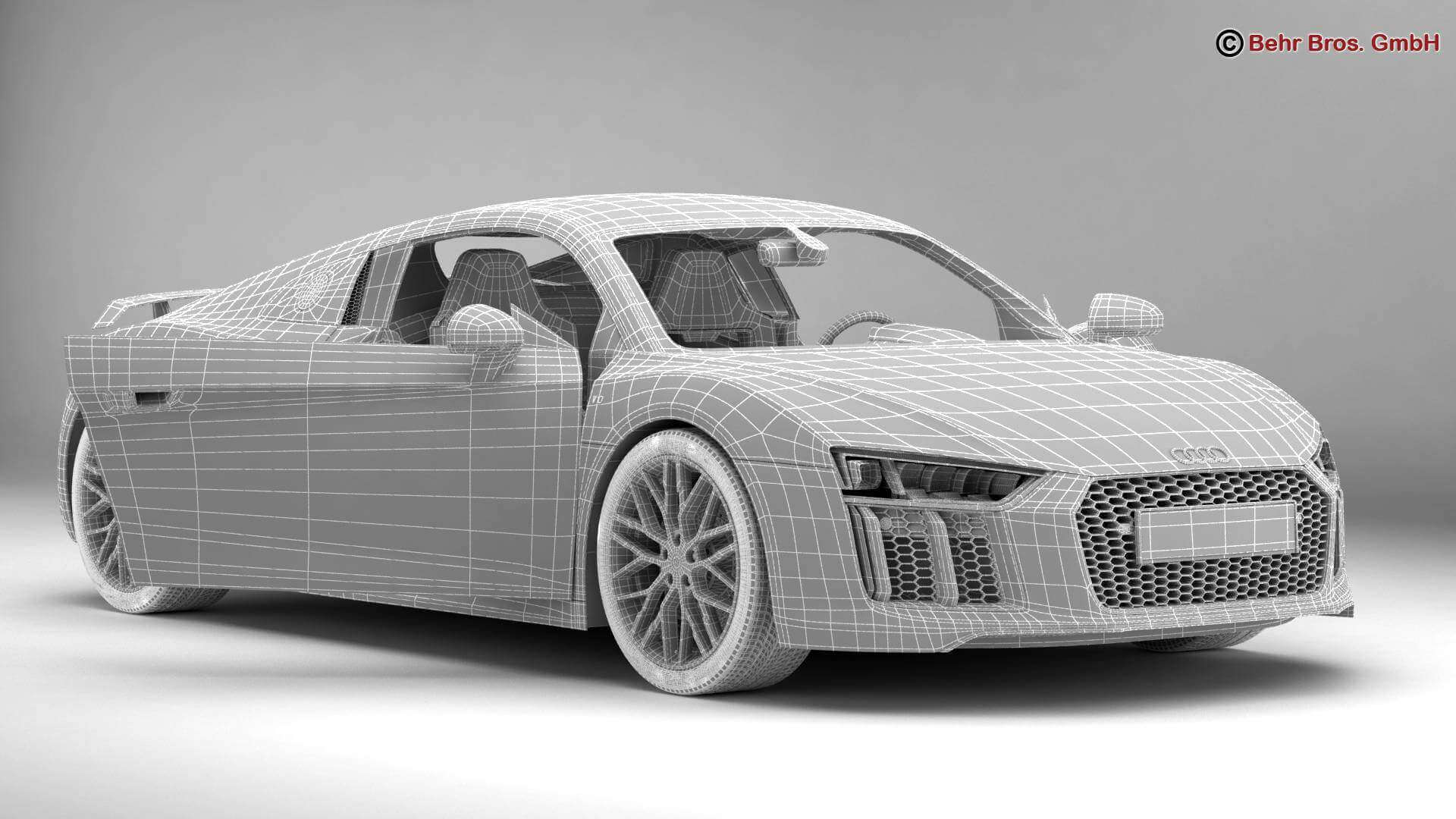 2016 Audi R8 V10 Plus - 3D Model by Behr Bros
