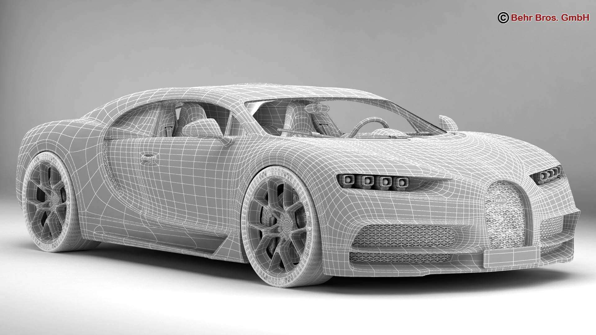 2017 Bugatti Chiron - 3D Model by Behr Bros