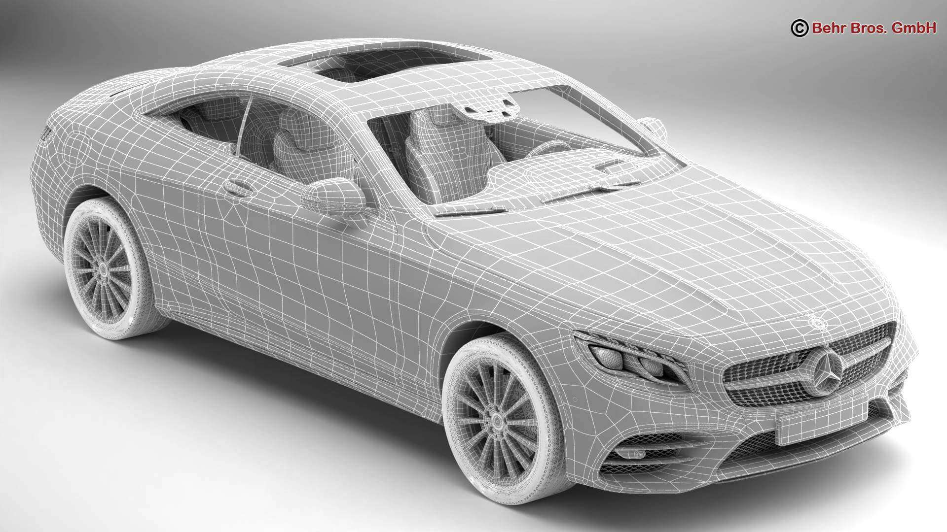 2018 Mercedes S Class Coupe AMG Line - 3D Model by Behr Bros
