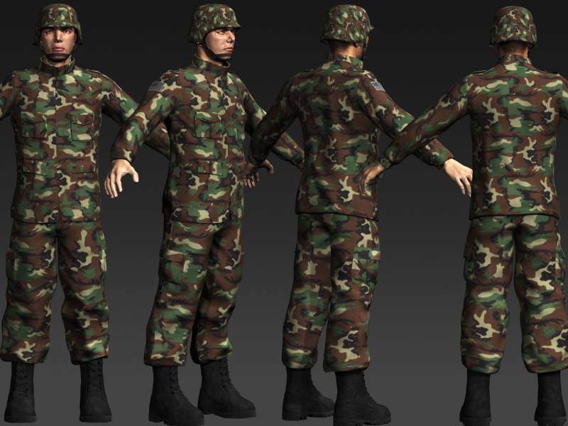 Daniel in Military Clothing - 3D Model by Behr Bros