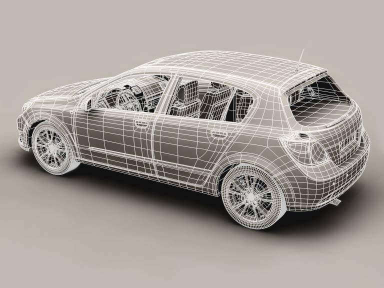 Generic Compact Class Car - 3D Model by Behr Bros