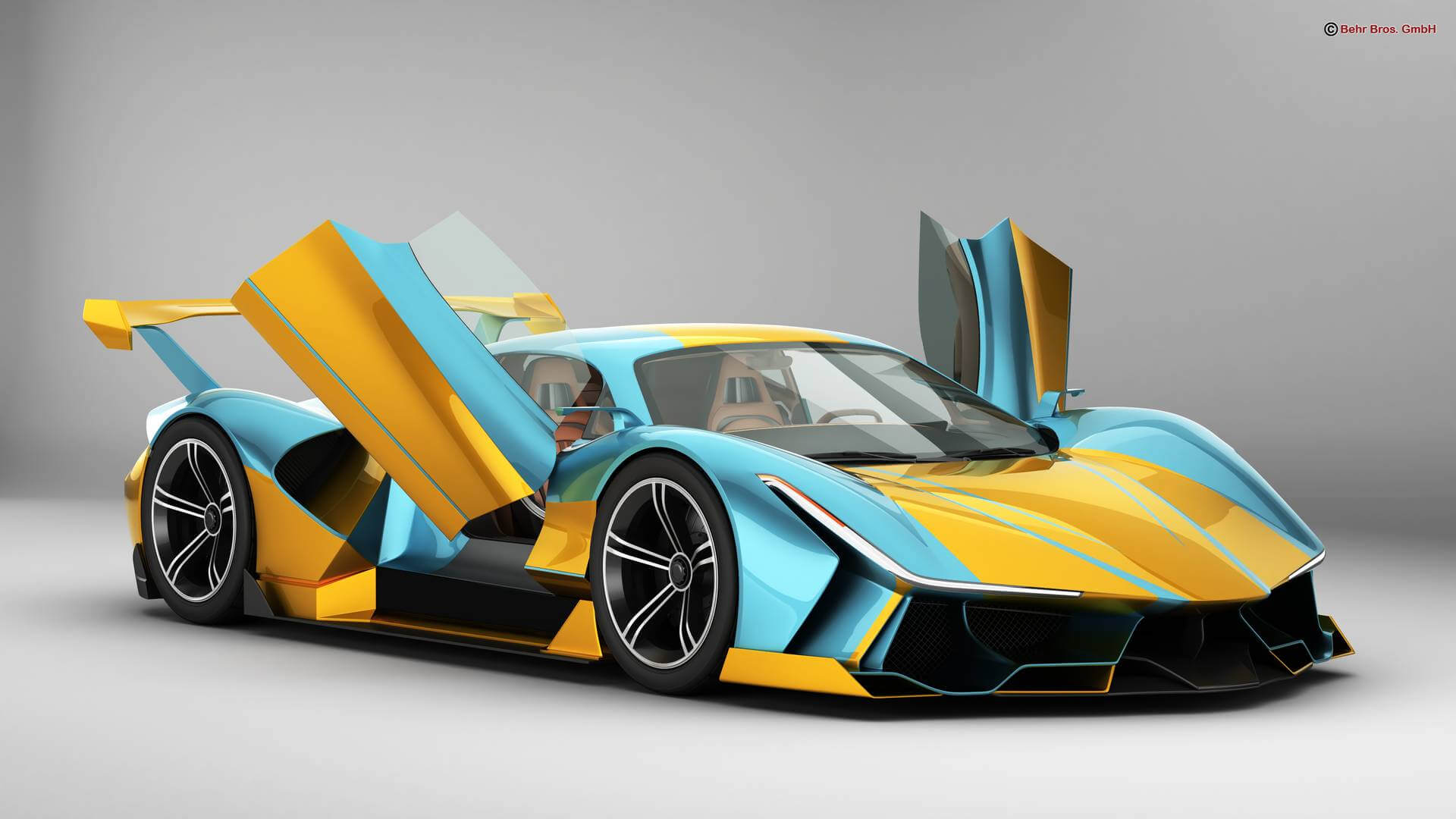 Generic Future EV Supercar 2050 - 3D Model by Behr Bros