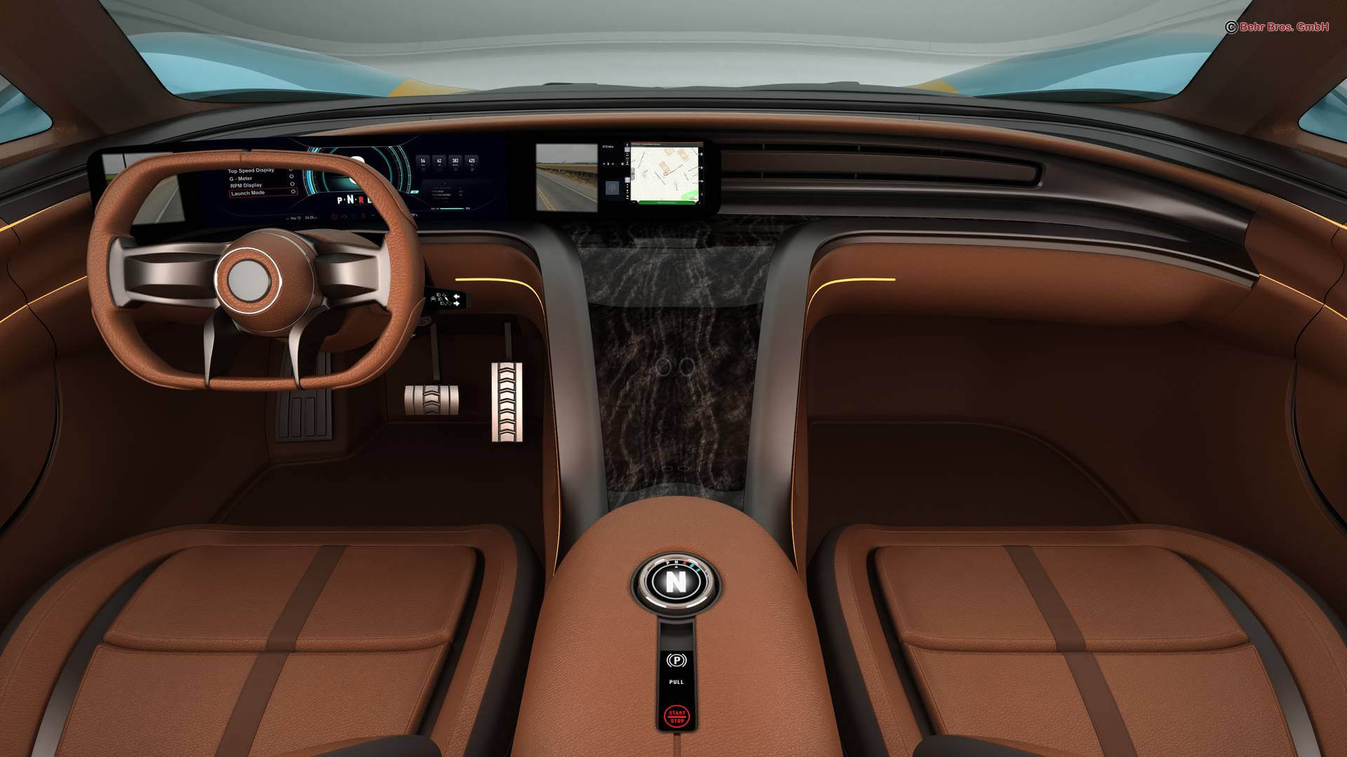 Generic Future EV Supercar 2050 - 3D Model by Behr Bros