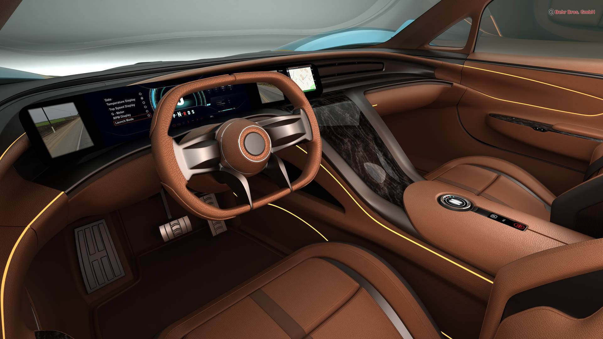 Generic Future EV Supercar 2050 - 3D Model by Behr Bros