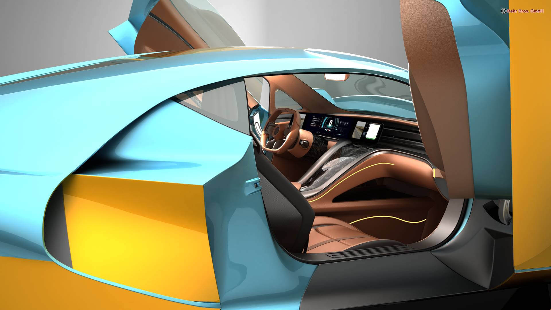 Generic Future EV Supercar 2050 - 3D Model by Behr Bros