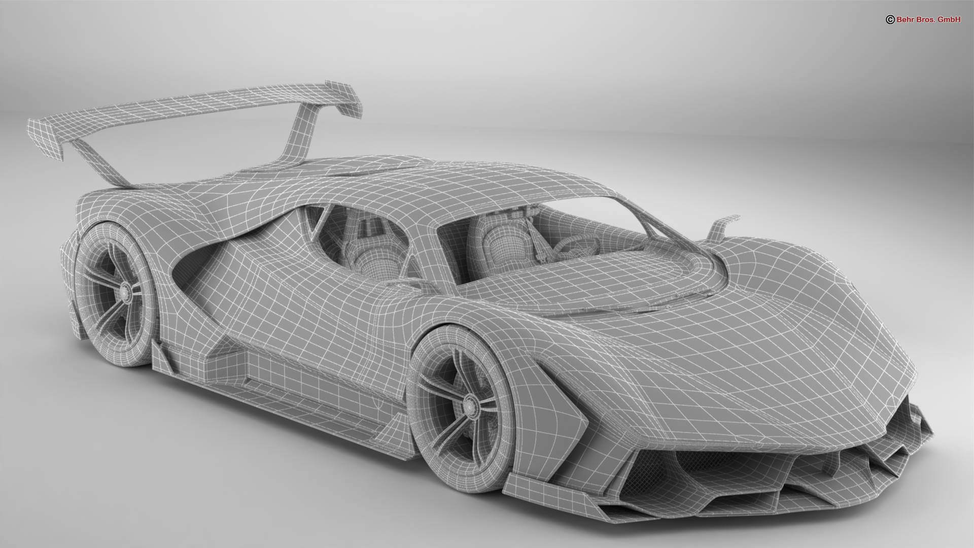 Generic Future EV Supercar 2050 - 3D Model by Behr Bros