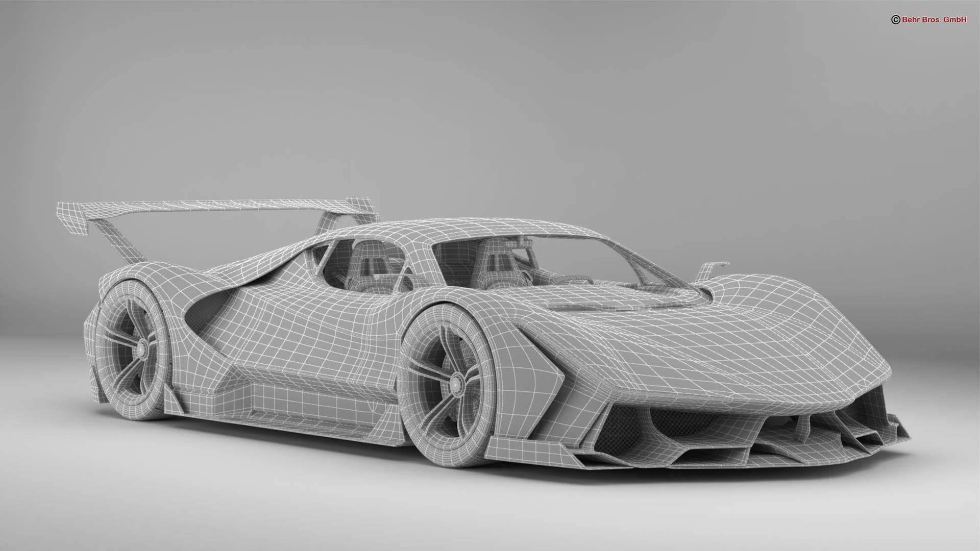 Generic Future EV Supercar 2050 - 3D Model by Behr Bros