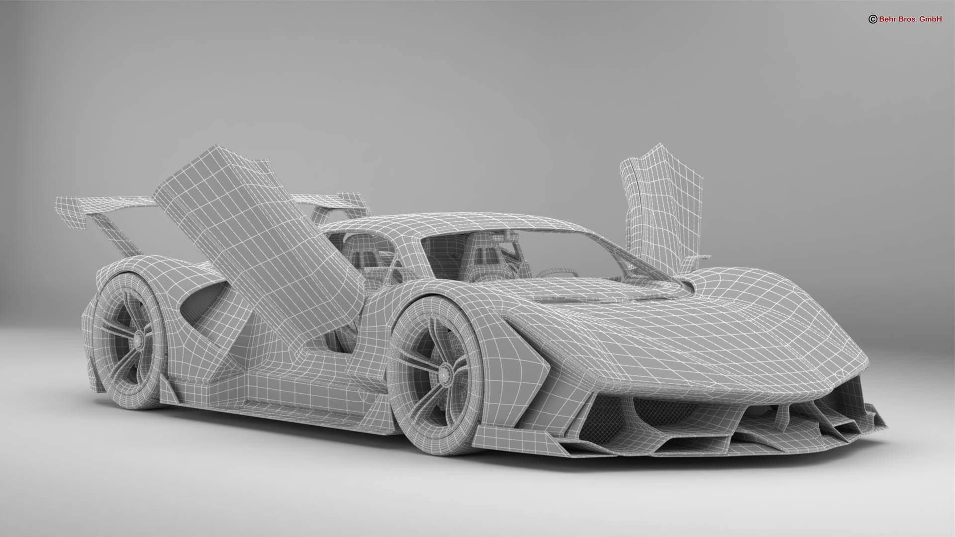 Generic Future EV Supercar 2050 - 3D Model by Behr Bros
