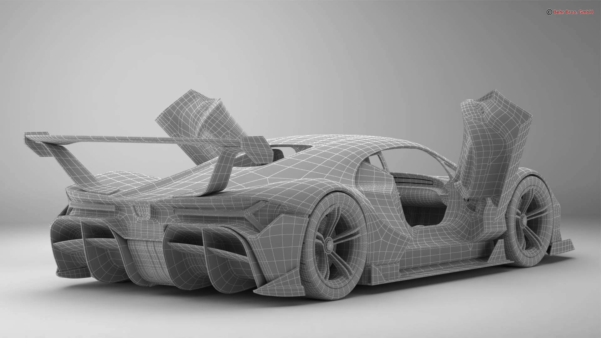 Generic Future EV Supercar 2050 - 3D Model by Behr Bros
