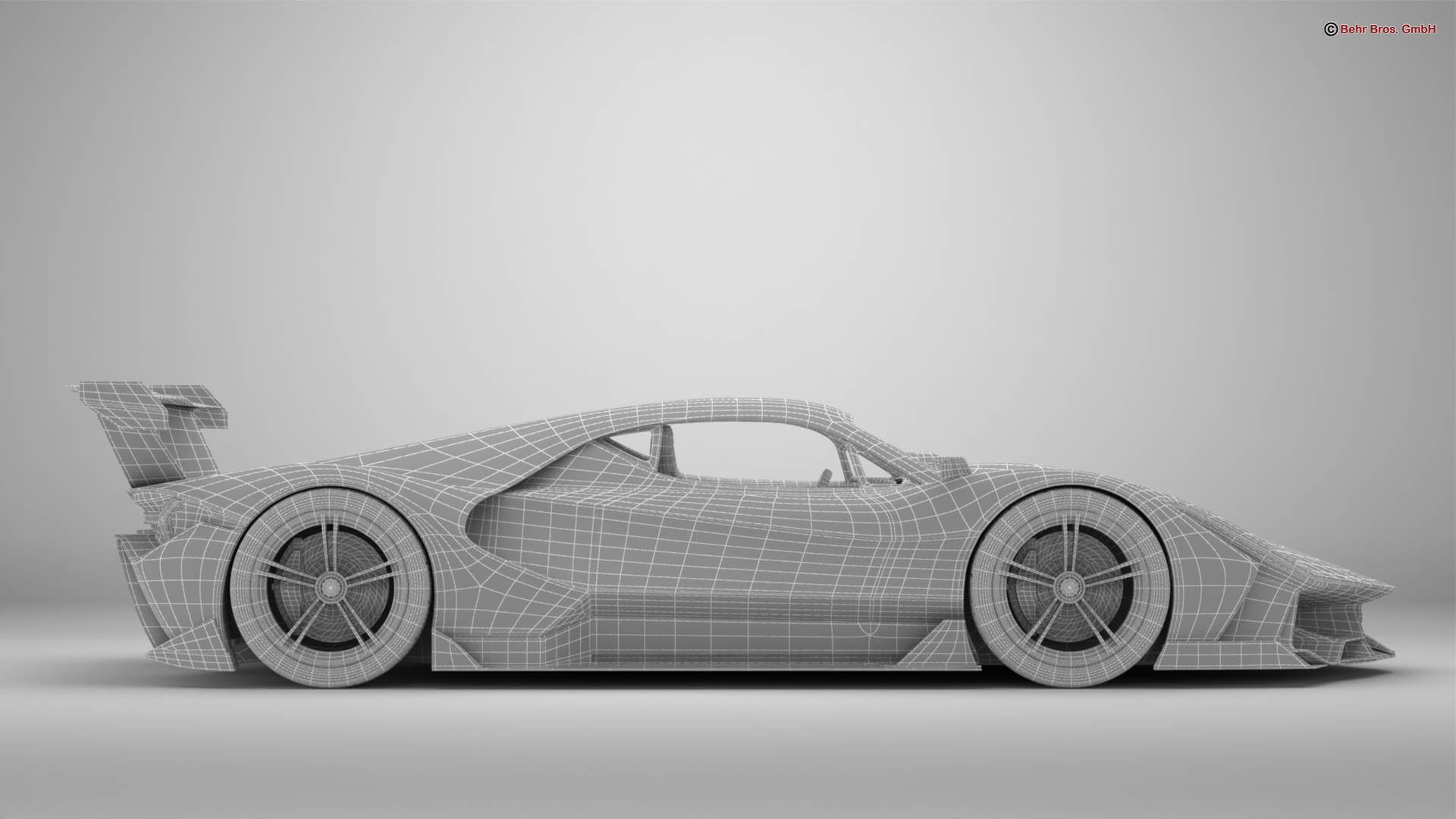 Generic Future EV Supercar 2050 - 3D Model by Behr Bros