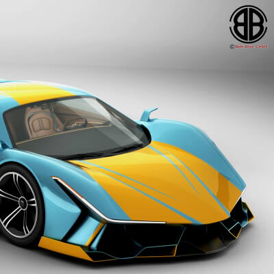 Generic Future EV Supercar 2050 - 3D Model by Behr Bros