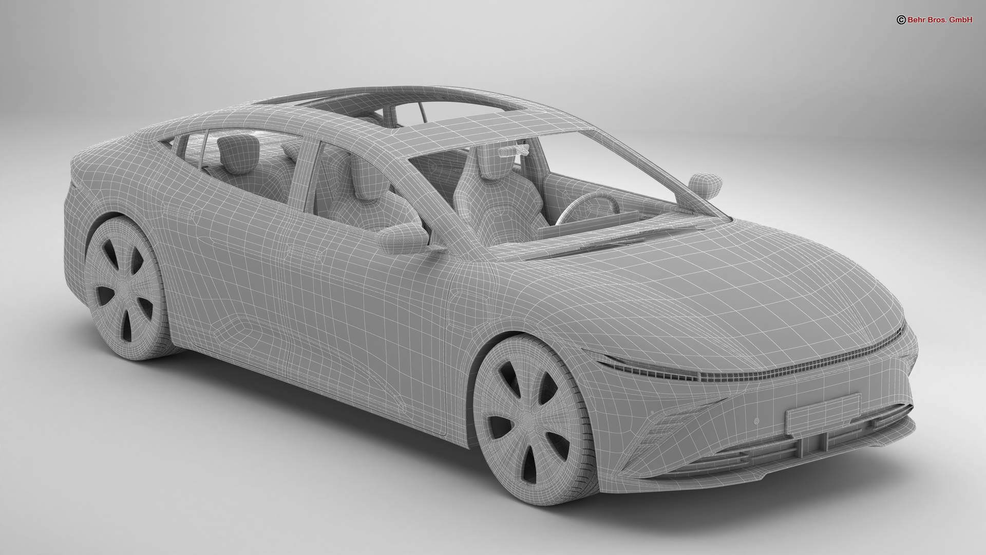 Generic Modern Sedan - 3D Model by Behr Bros