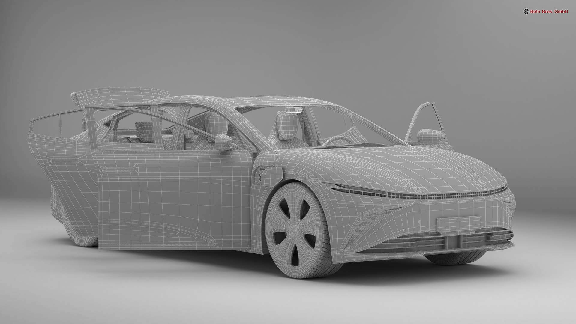 Generic Modern Sedan - 3D Model by Behr Bros