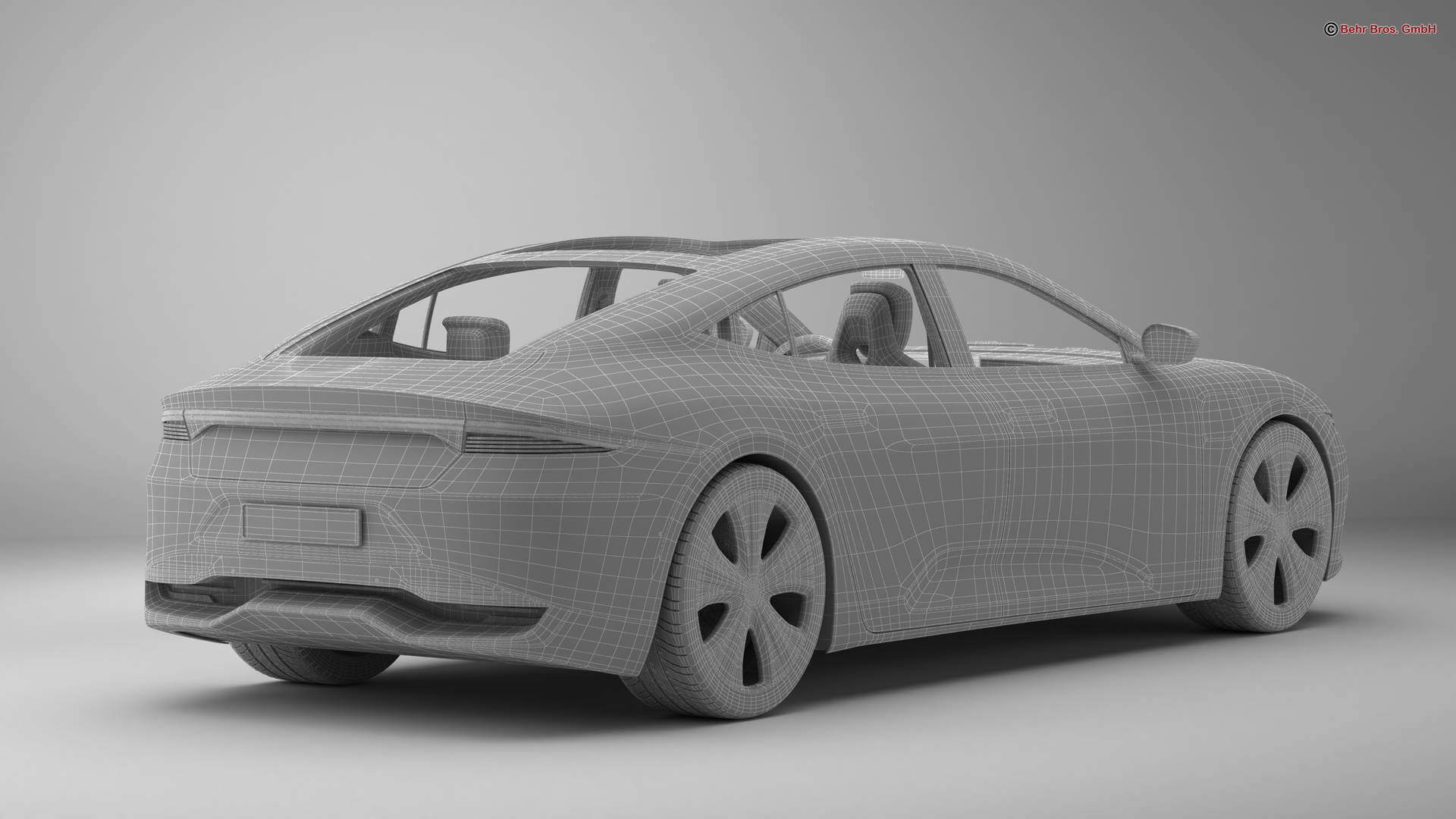 Generic Modern Sedan - 3D Model by Behr Bros