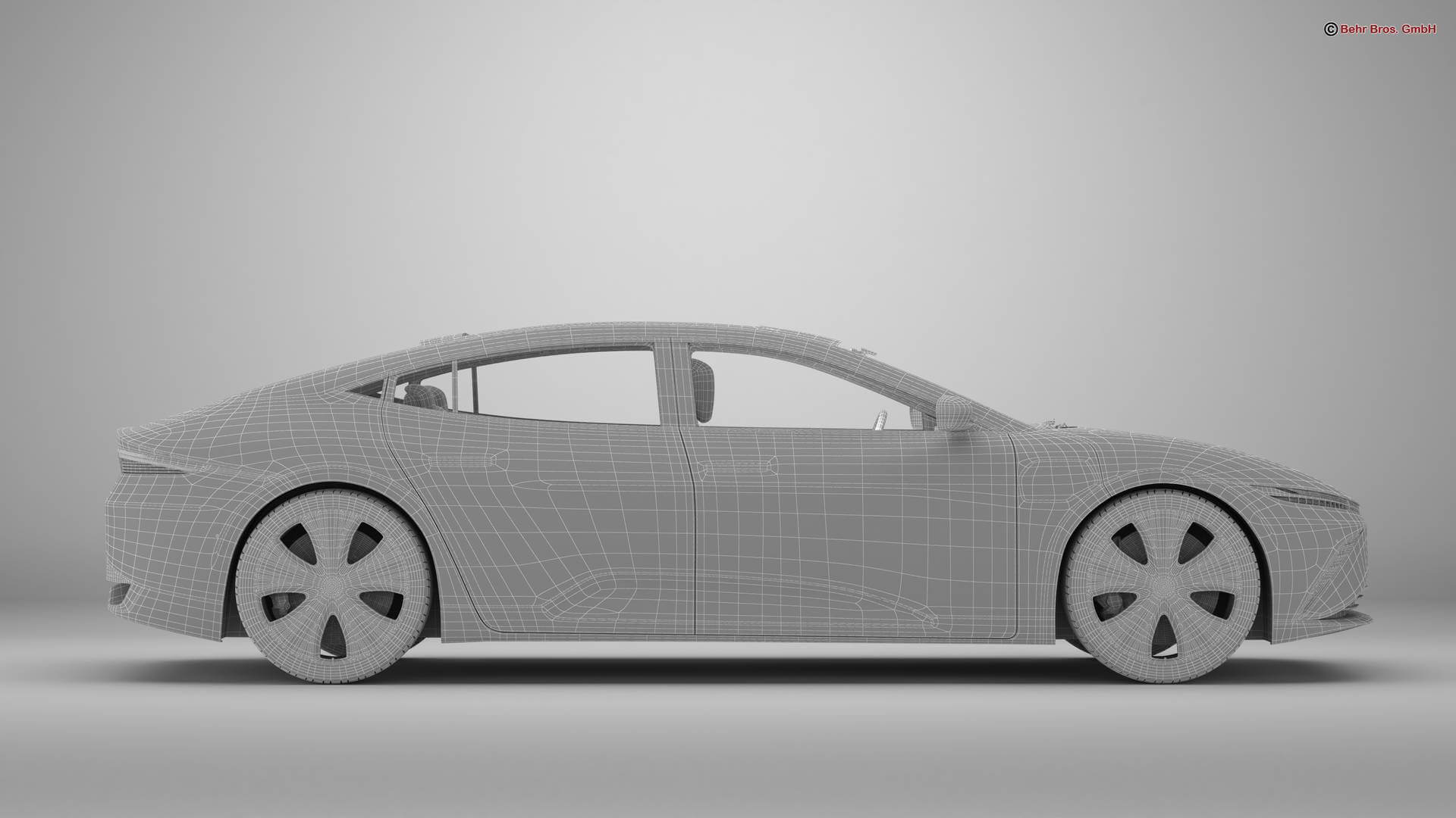 Generic Modern Sedan - 3D Model by Behr Bros