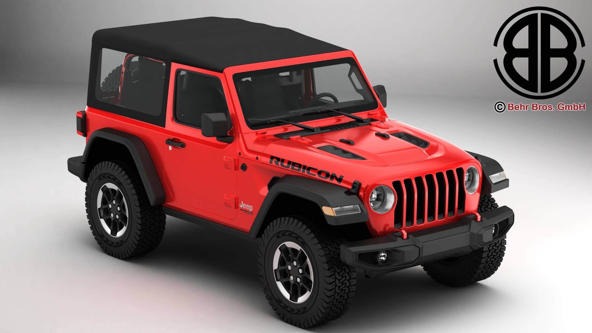 Jeep Wrangler Rubicon 2 Door 2018 - 3D Model by Behr Bros