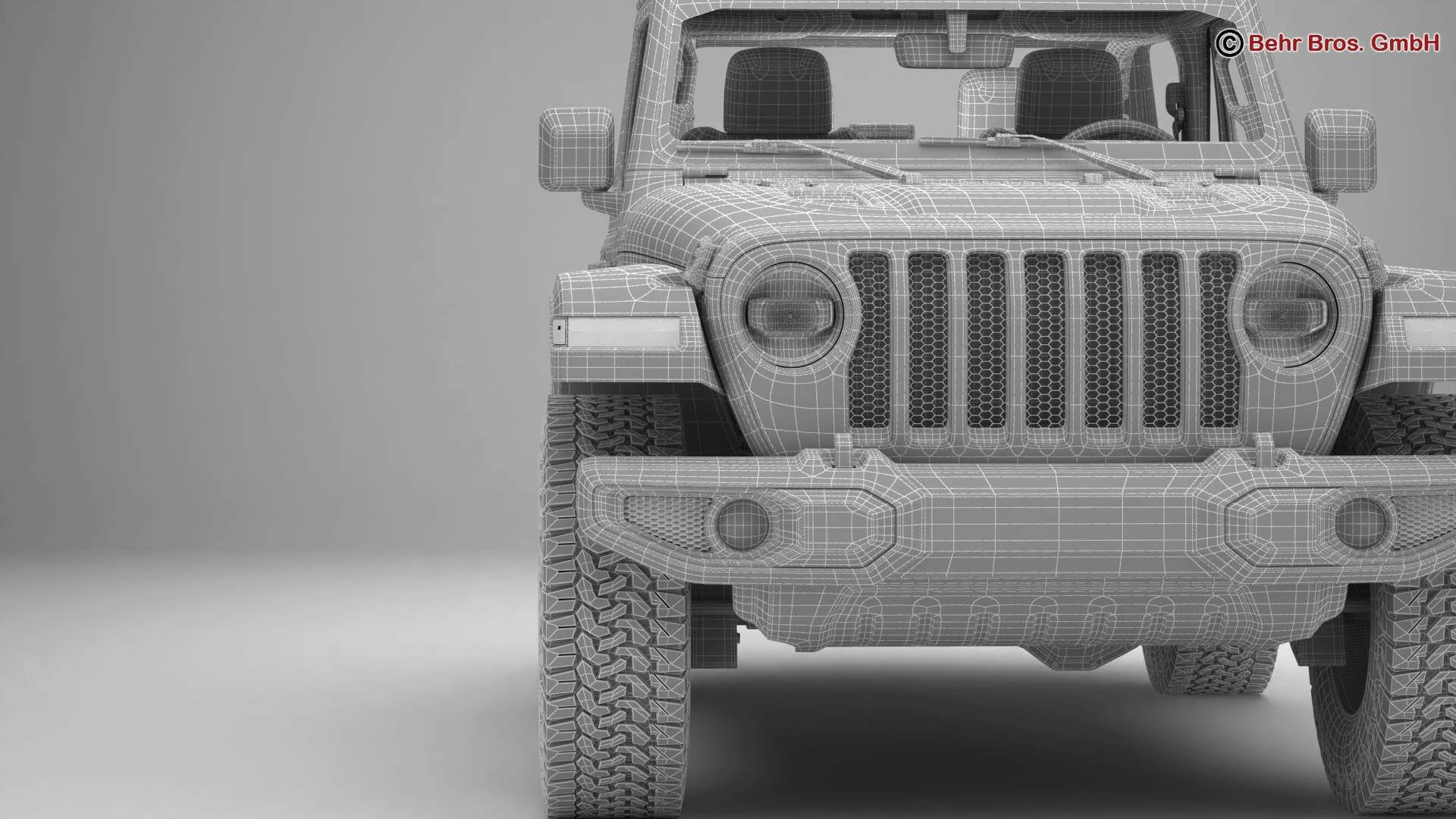 Jeep Wrangler Rubicon 2 Door 2018 - 3D Model by Behr Bros