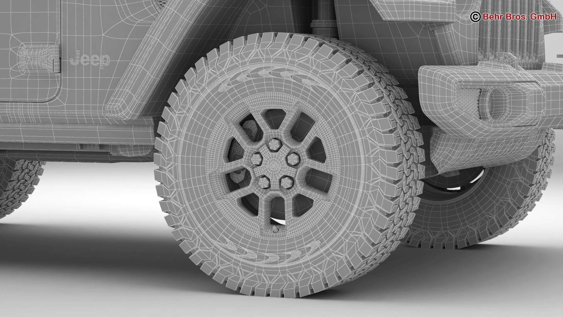 Jeep Wrangler Rubicon 2 Door 2018 - 3D Model by Behr Bros