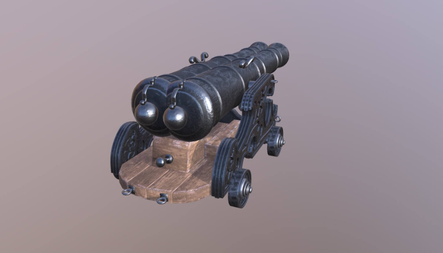 Unicorn 32 Pound Cannon - 3D Model by Belias