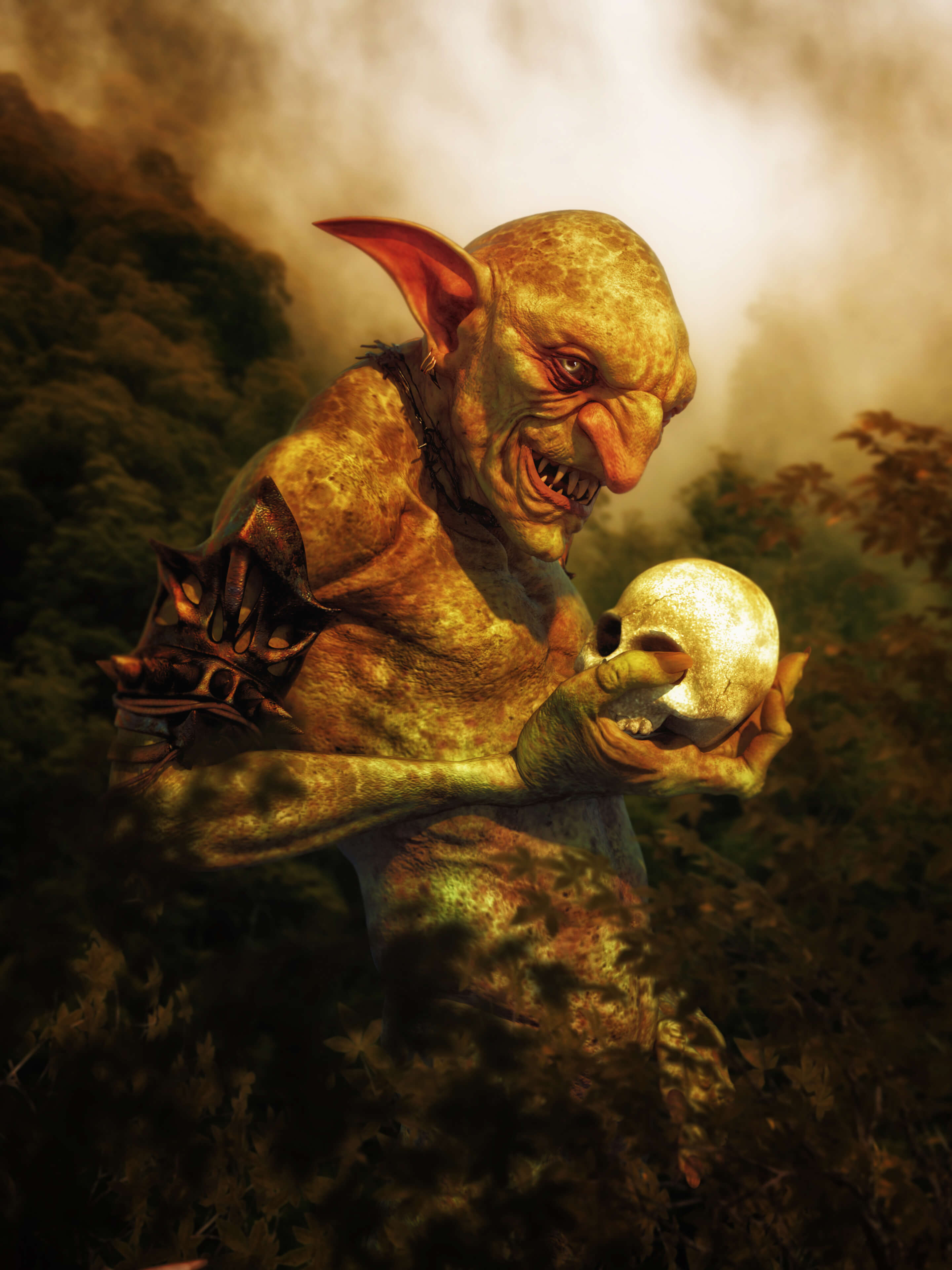 A Malevolent Goblin 3D Render, Digital Art by Belmontty