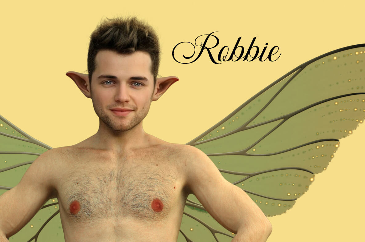 Fairy Robbie Clipart 3D Render, Digital Art by Belmontty