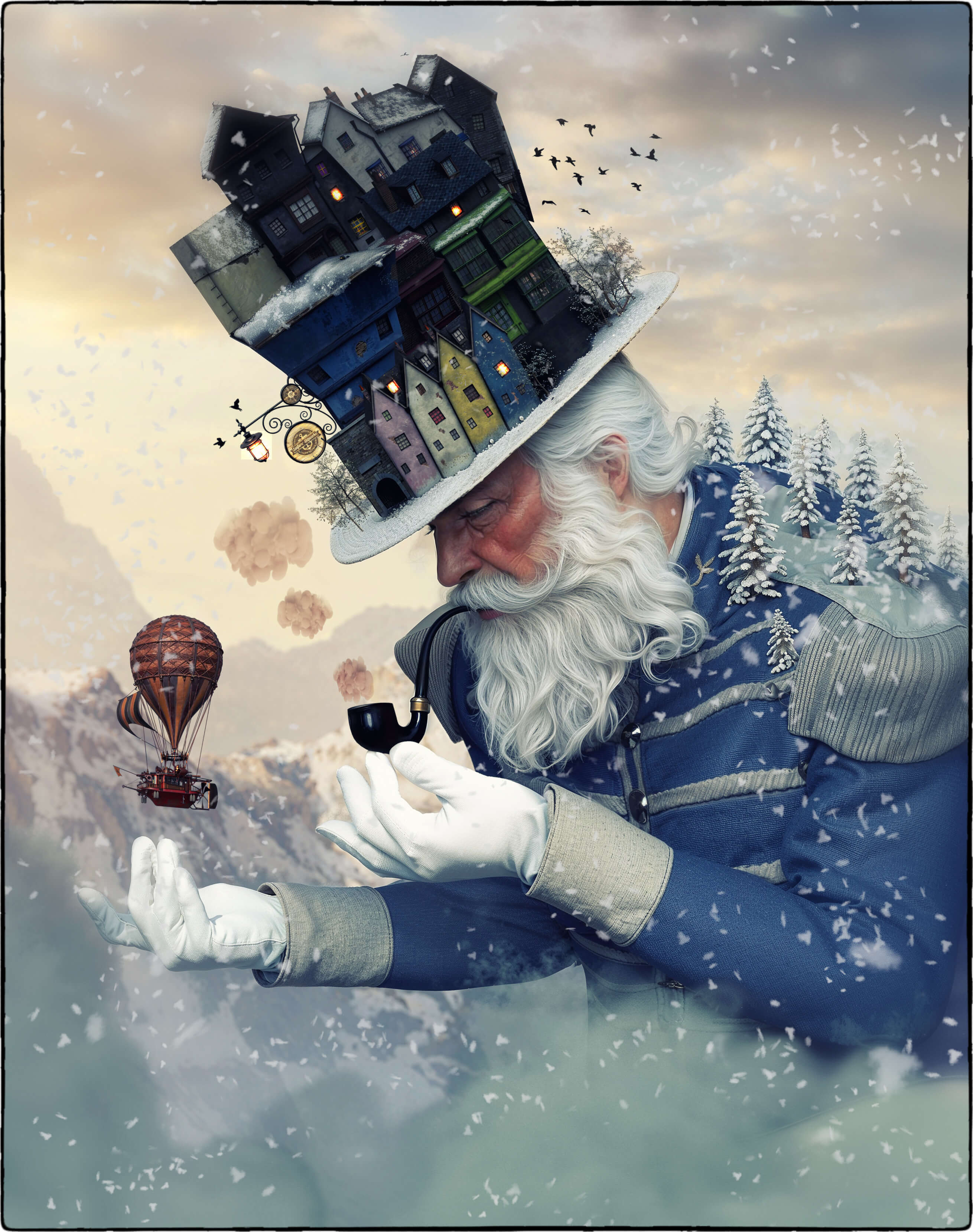 Fhater Winter 3D Render, Digital Art by Belmontty