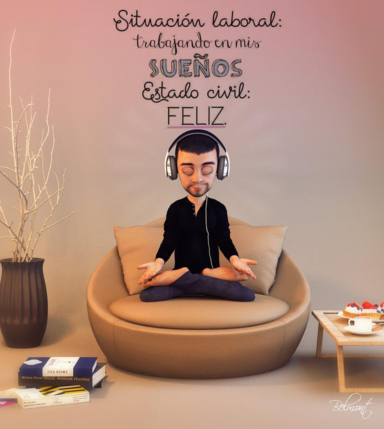 happy 3D Render, Digital Art by Belmontty