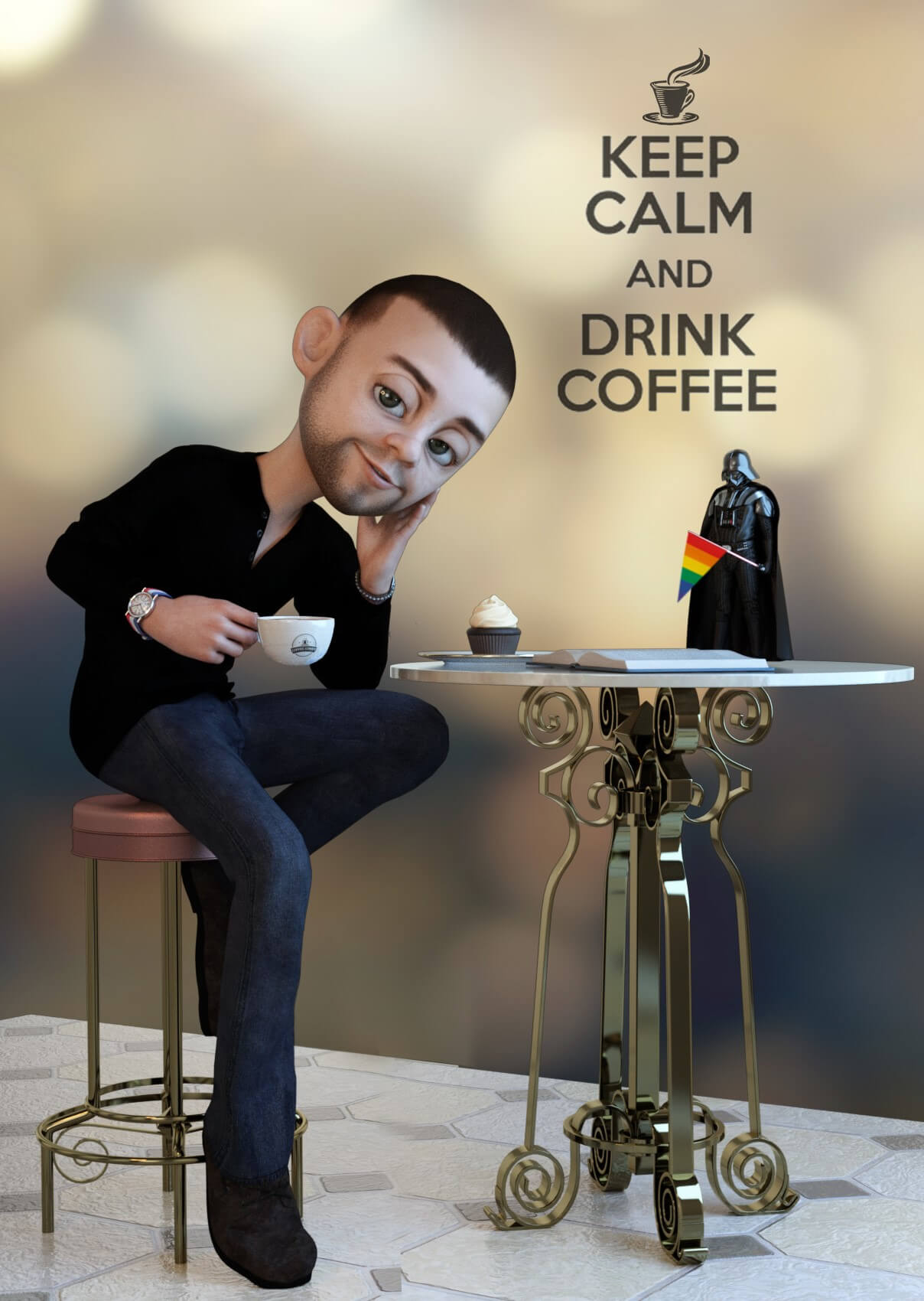 Keep calm 3D Render, Digital Art by Belmontty
