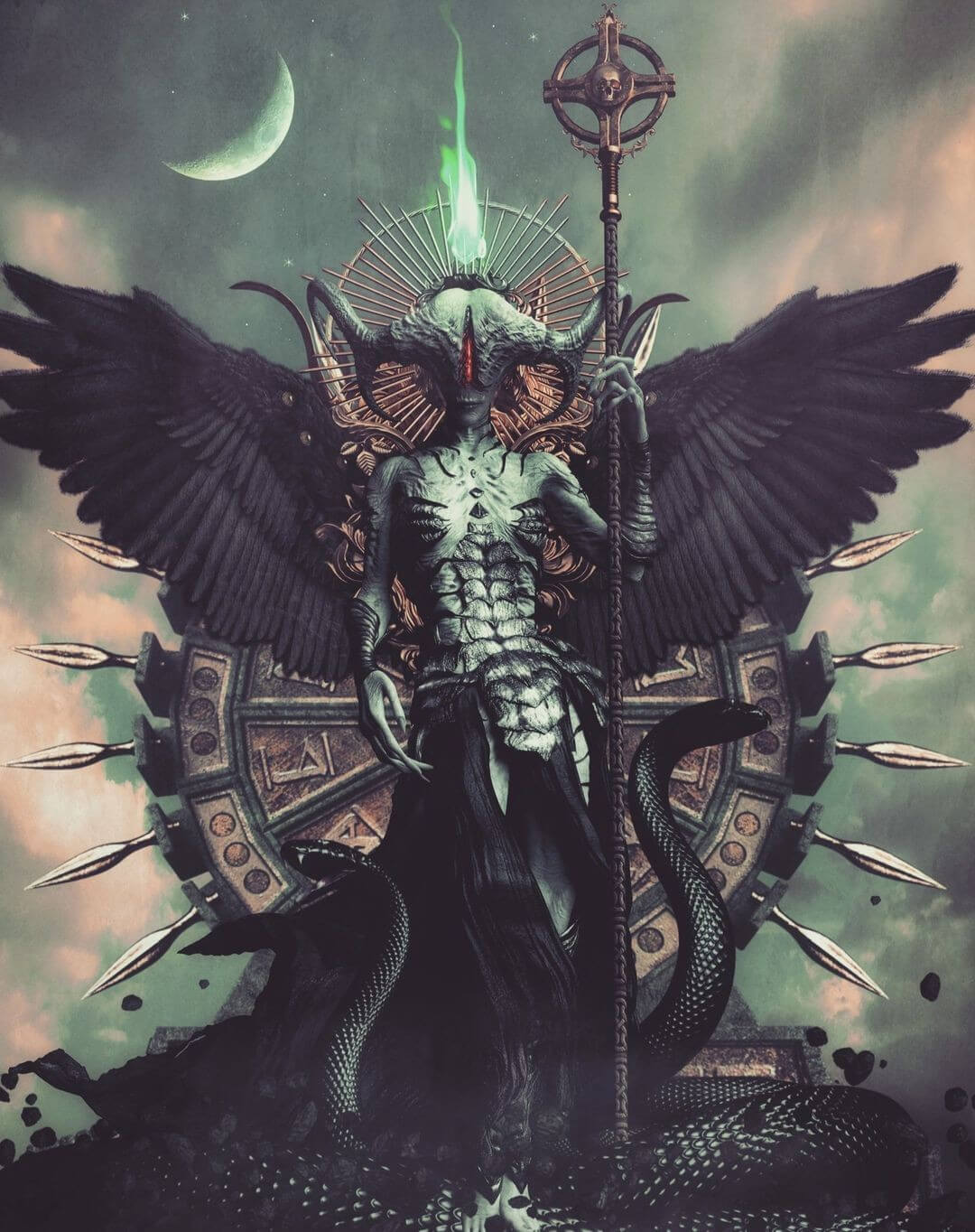 Nightmare Angel 3D Render, Digital Art by Belmontty