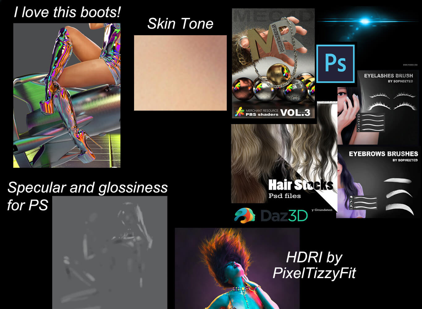 Pin Up 3D Render, Digital Art by Belmontty