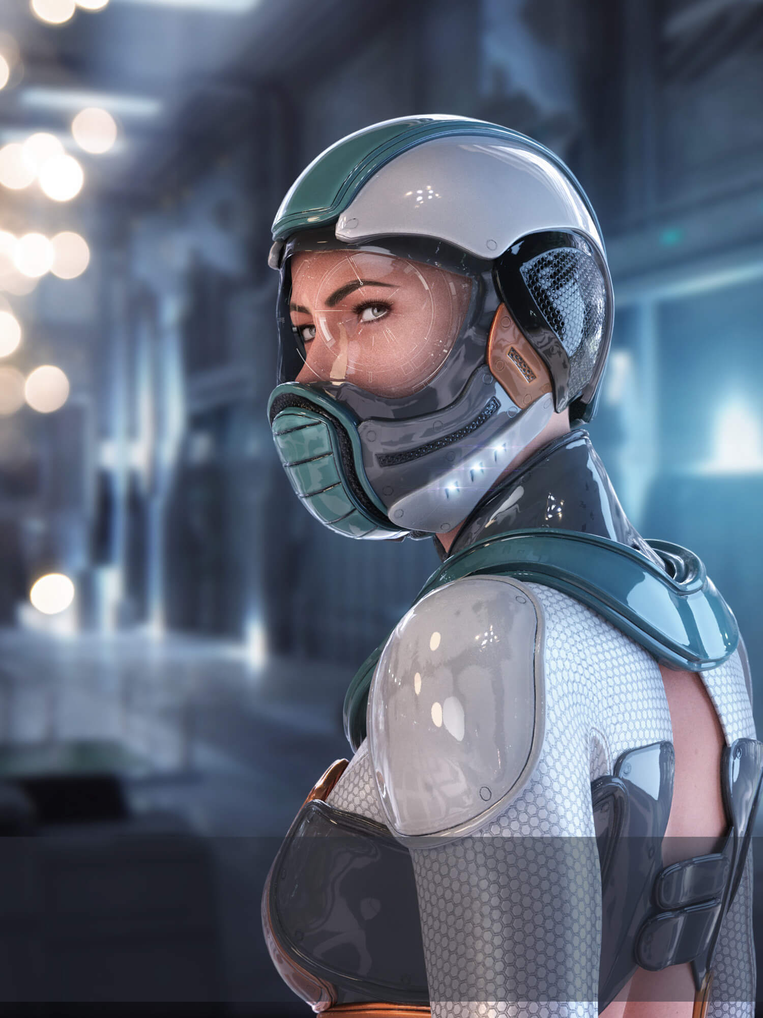 Silent Sentinel 3D Render, Digital Art by Belmontty