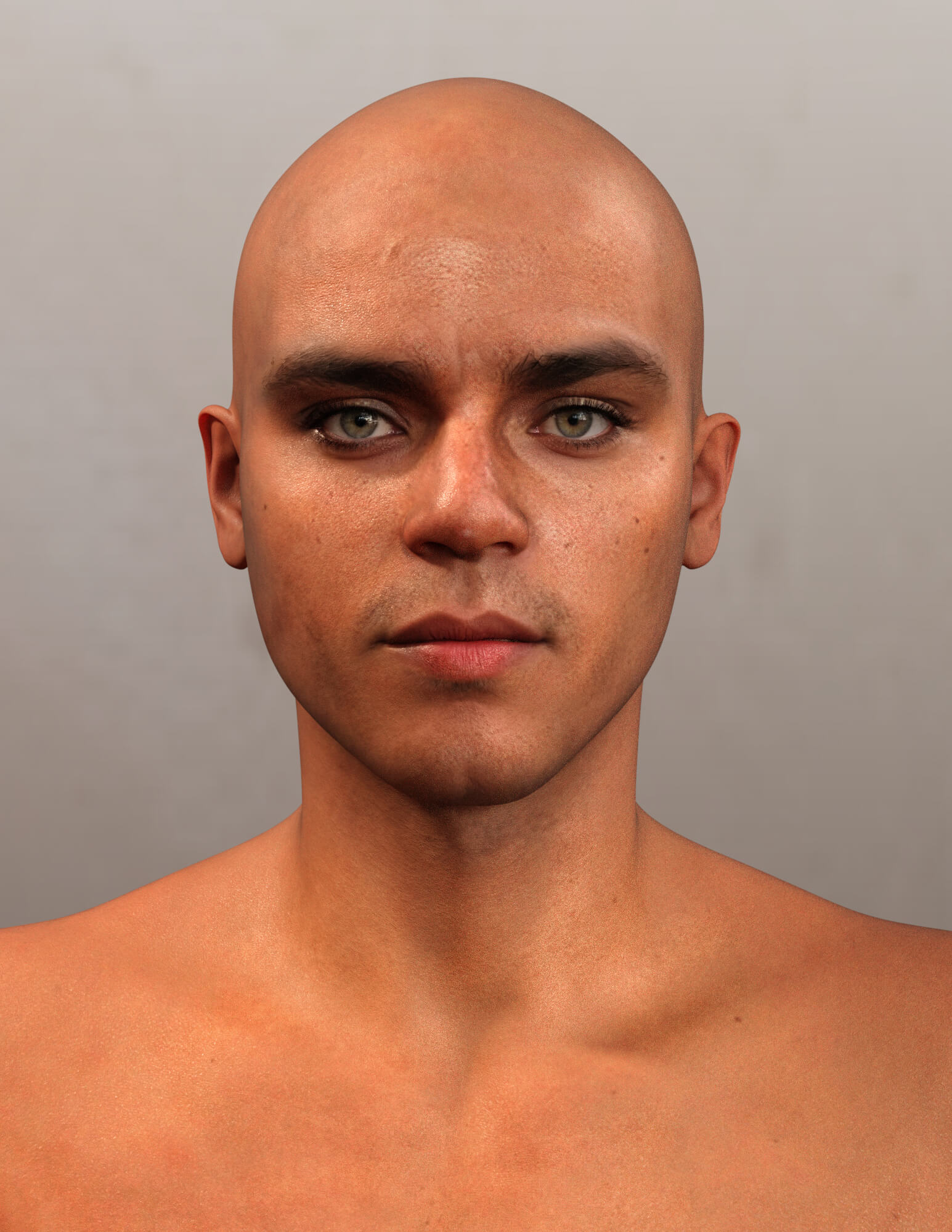 Testing Face Transfer 3D Render, Digital Art by Belmontty